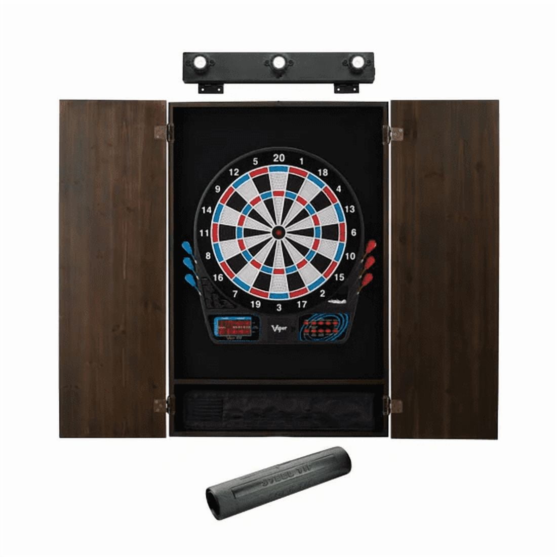 Viper 777 Electronic Dartboard, Metropolitan Espresso Cabinet, Dart Mat ...