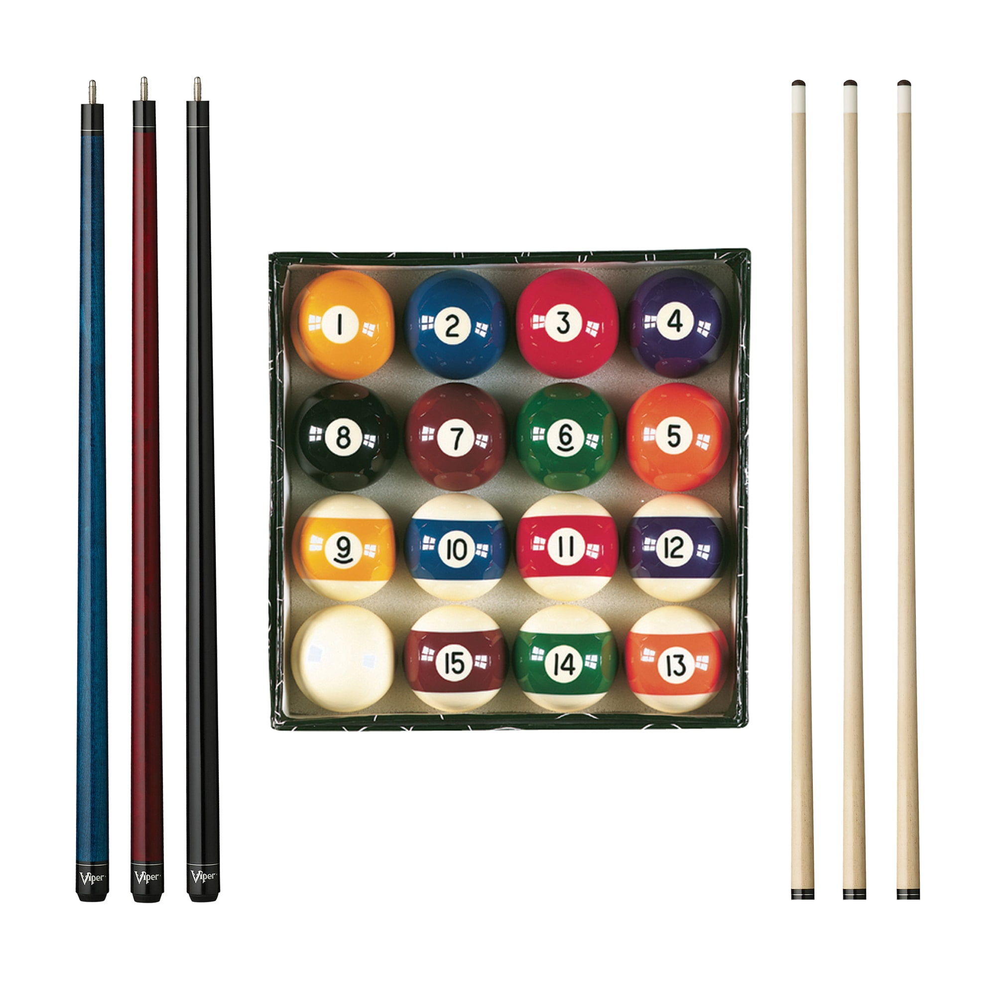 Free Shipping! Viper Billiard Master Pool Ball Set with 3 Elite Series ...