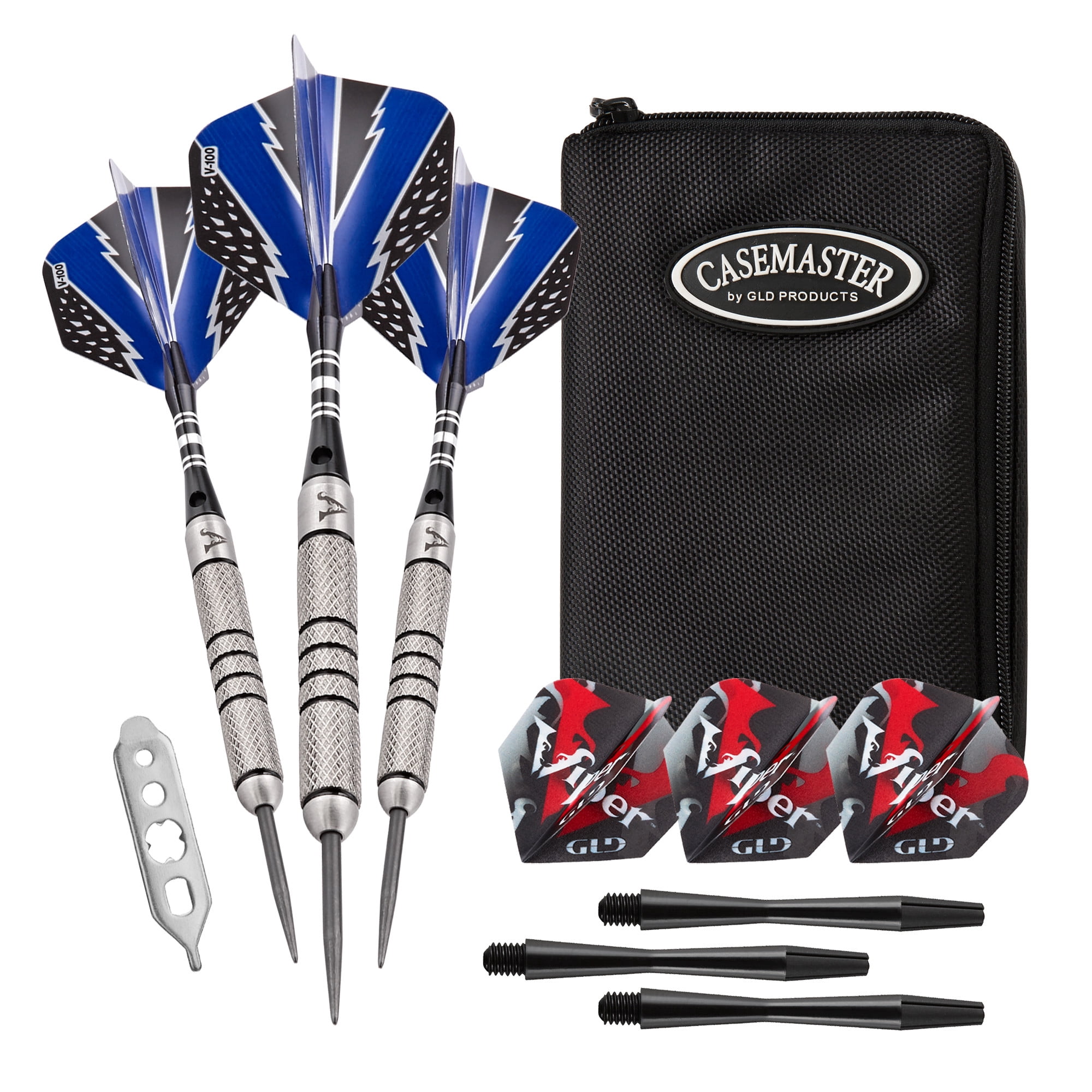 Viper Cold Steel 80% Tungsten 24 Gram Steel Tip Darts & Case master ...