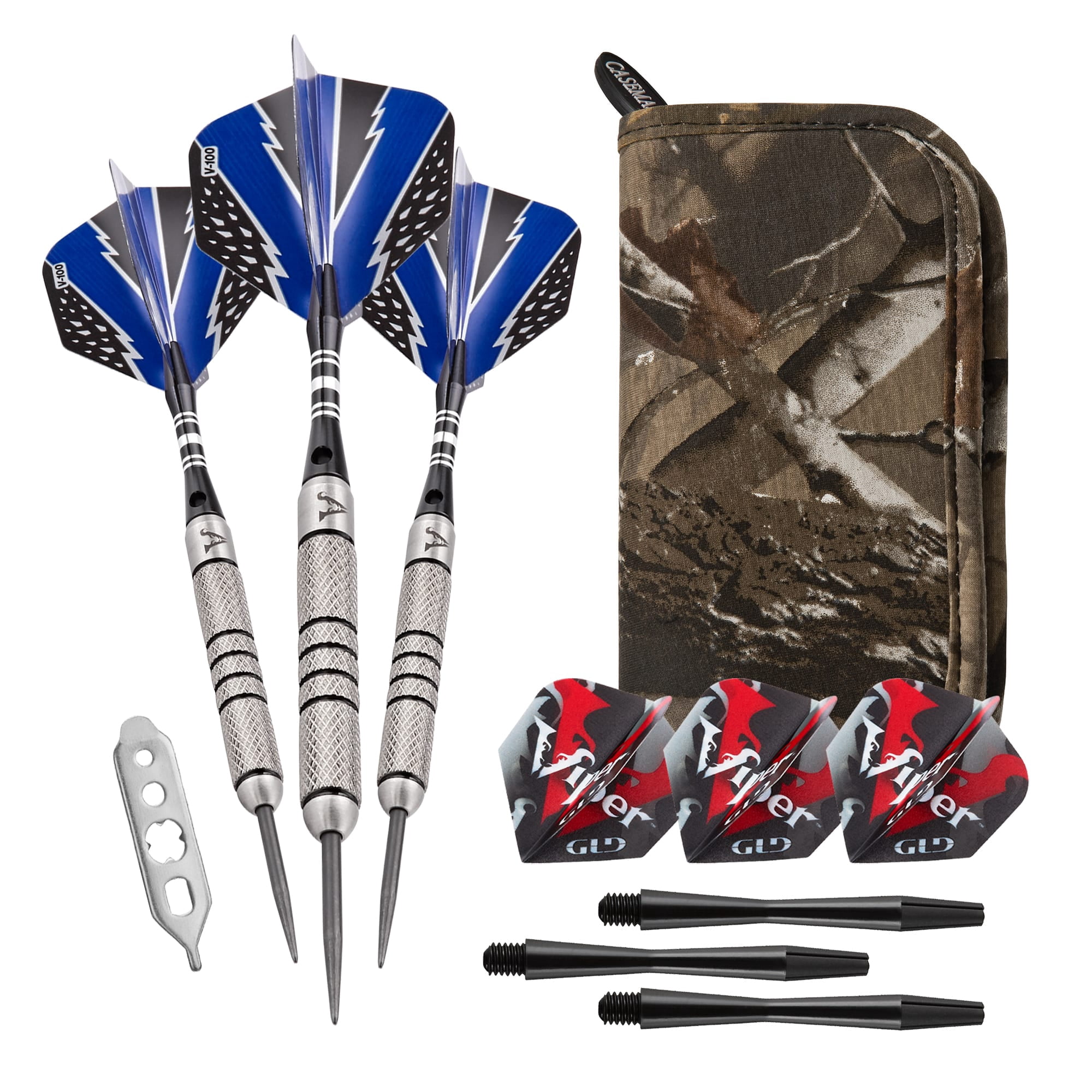 Viper Cold Steel 80% Tungsten 24 Gram Steel Tip Darts & Casemaster ...