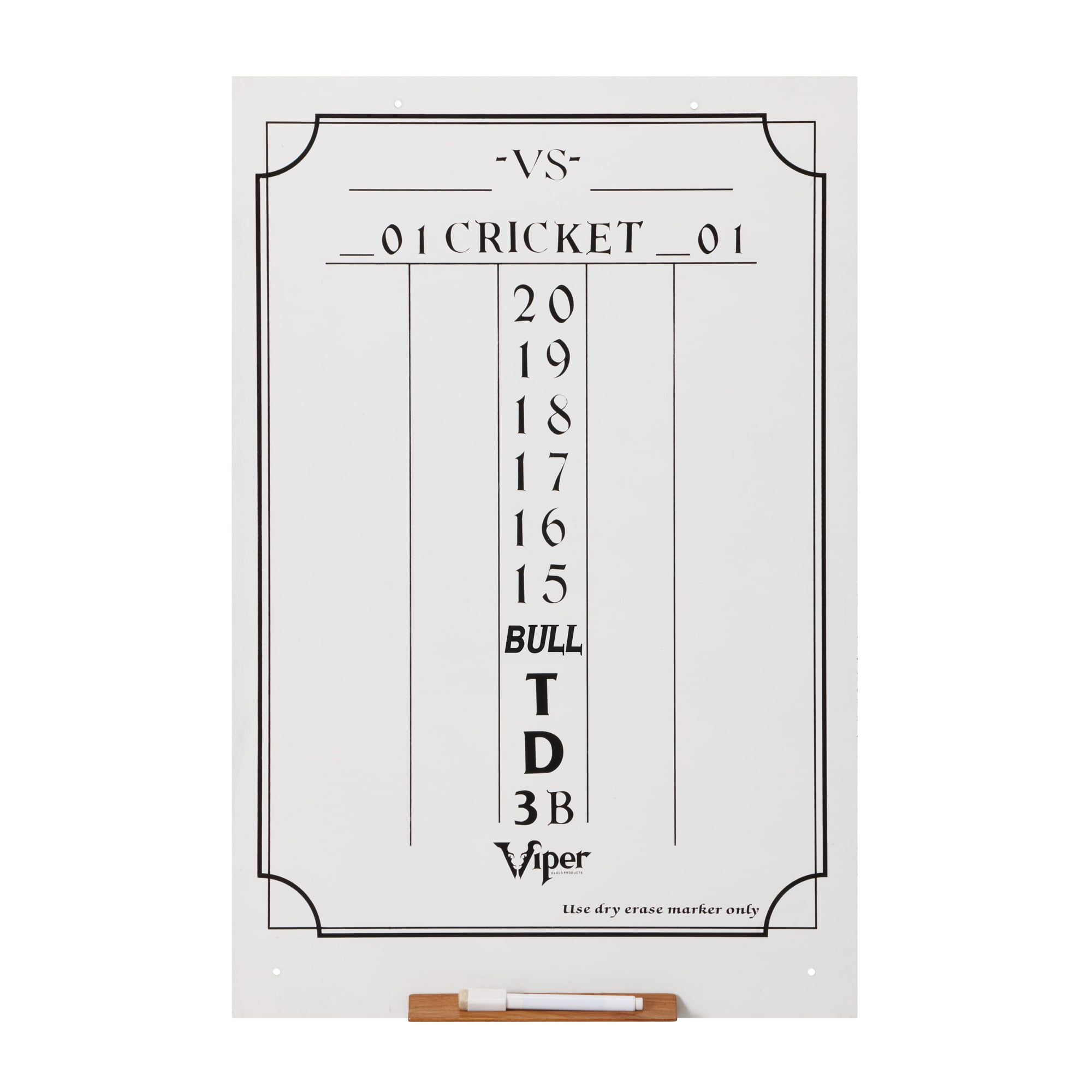 Darts Cricket Score Card