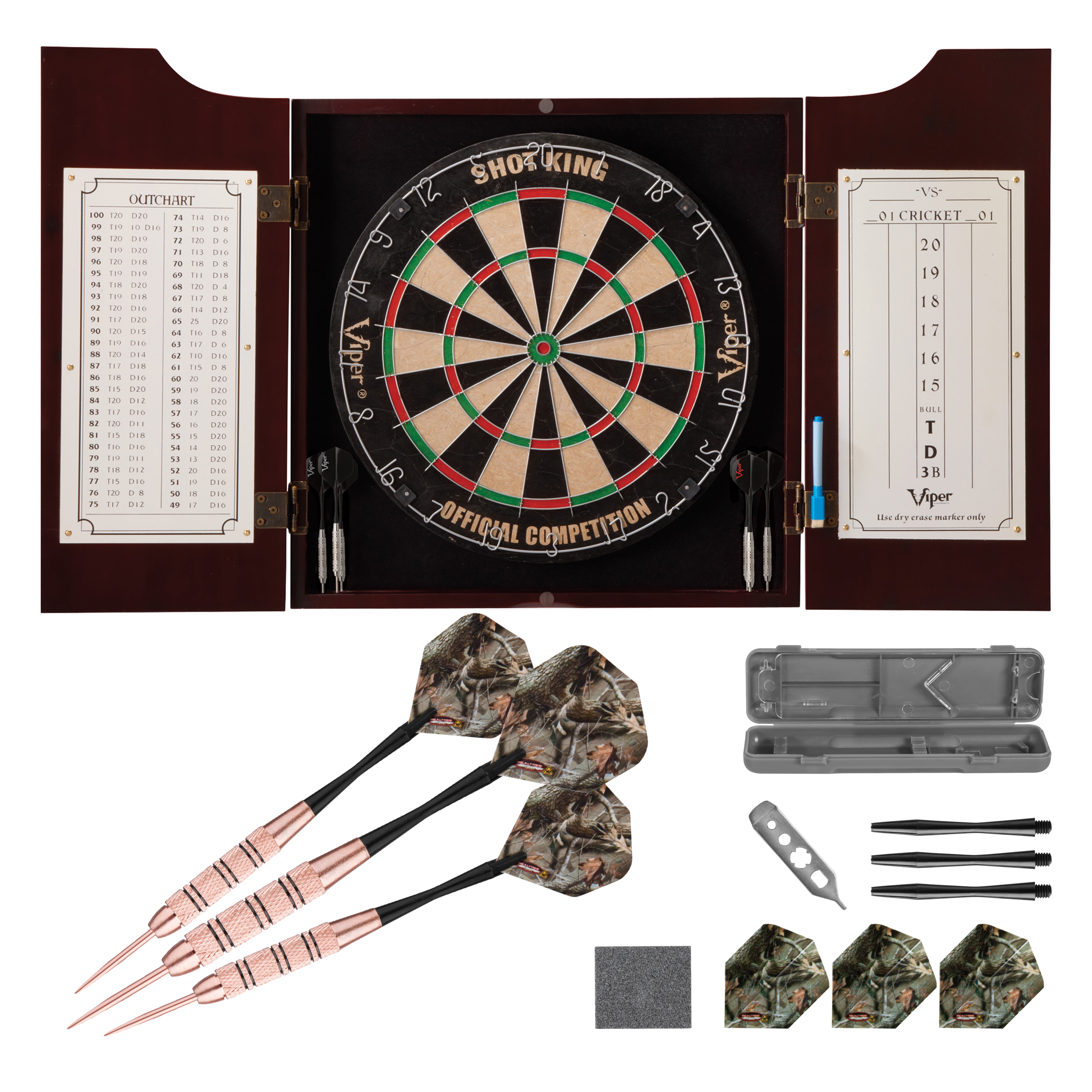 Viper Hudson All-in-One Dart Center & Fat Cat Realtree Camouflage Steel ...