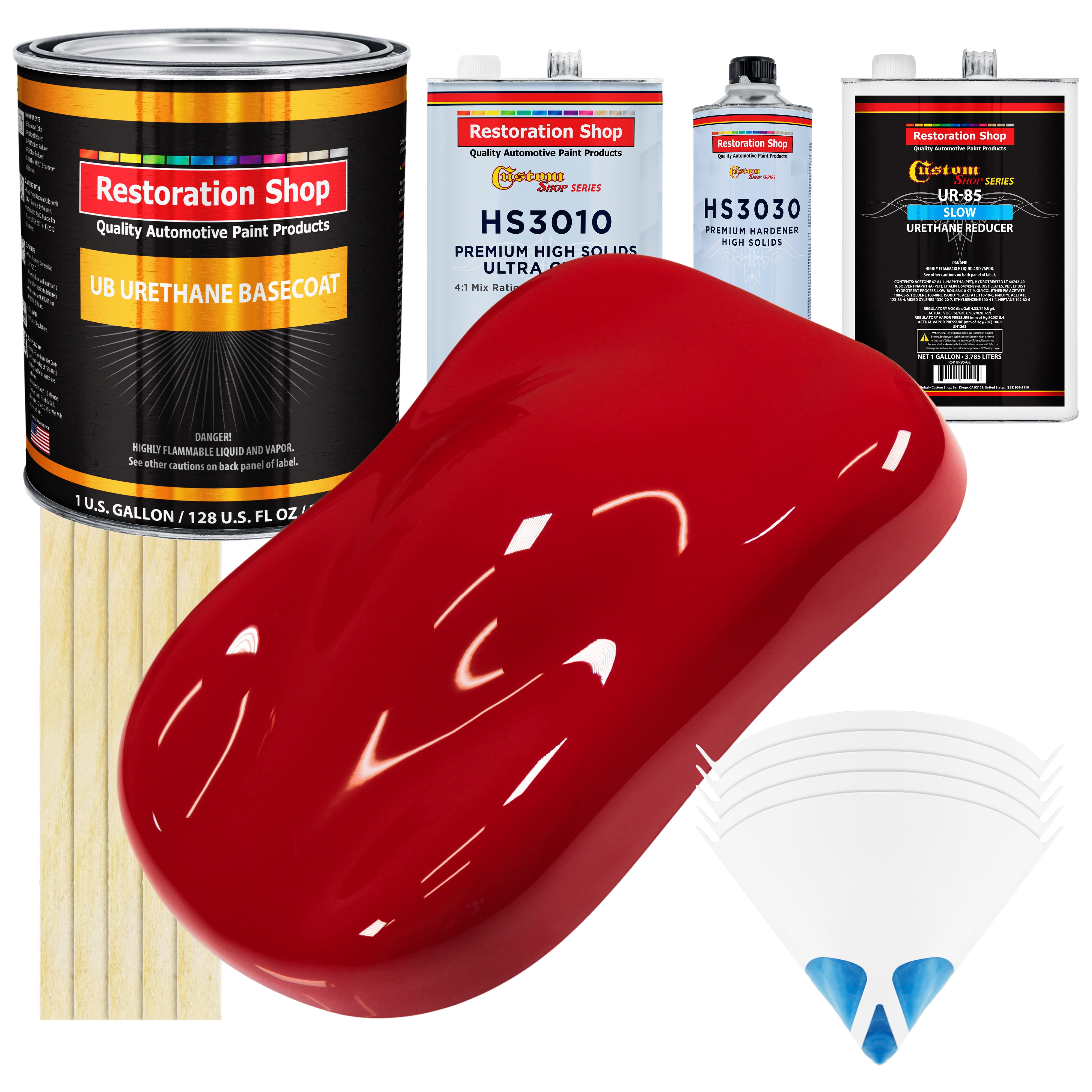 Viper Red Gallon Premium URETHANE BASECOAT CLEARCOAT Car Auto Paint ...