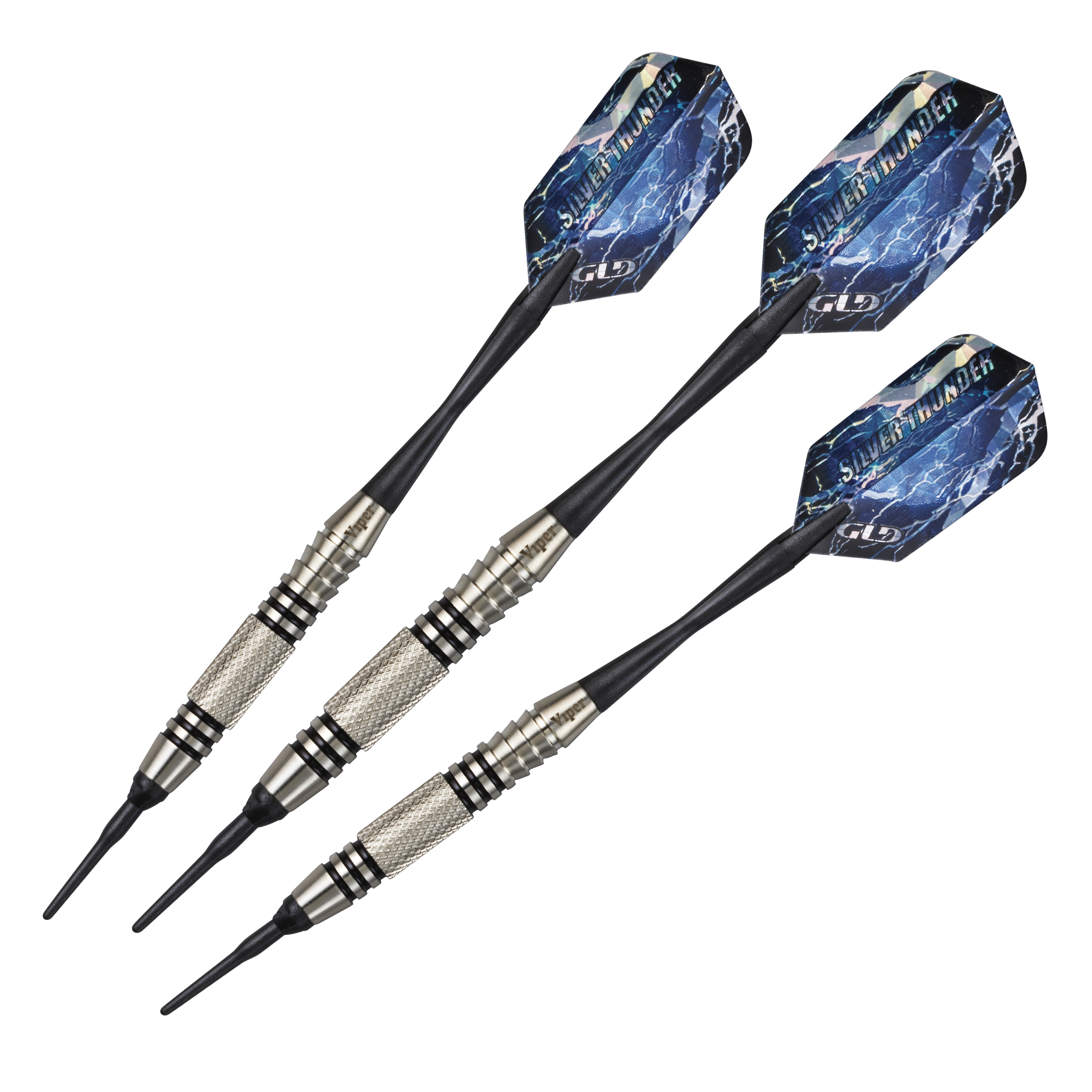 Viper Silver Thunder Soft Tip Dart Set, 1 Knurled Ring, 20 Grams ...