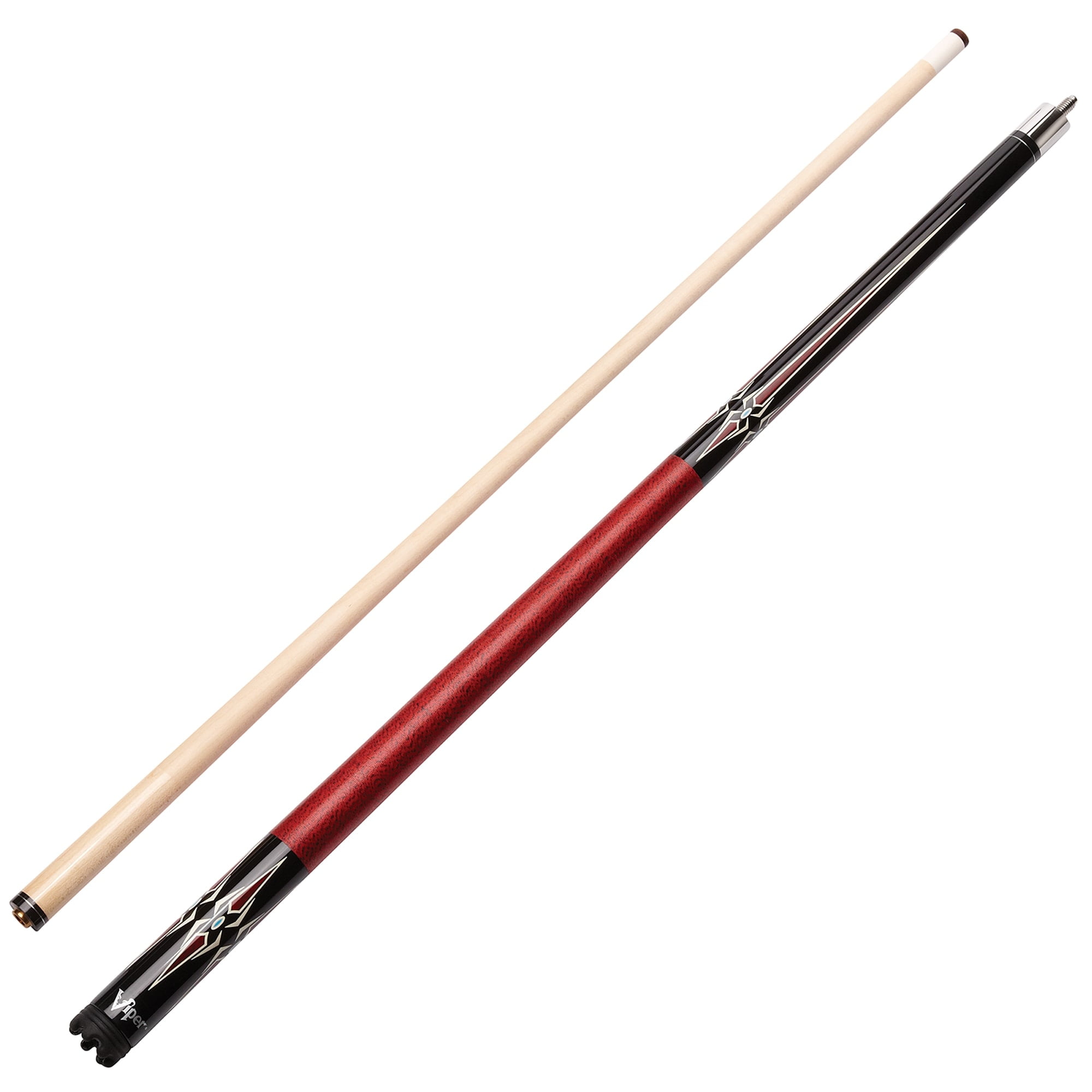 Viper Sinister Series 58" Billiard/Pool Cue, 2 Piece, Red Diamonds, 21 ...