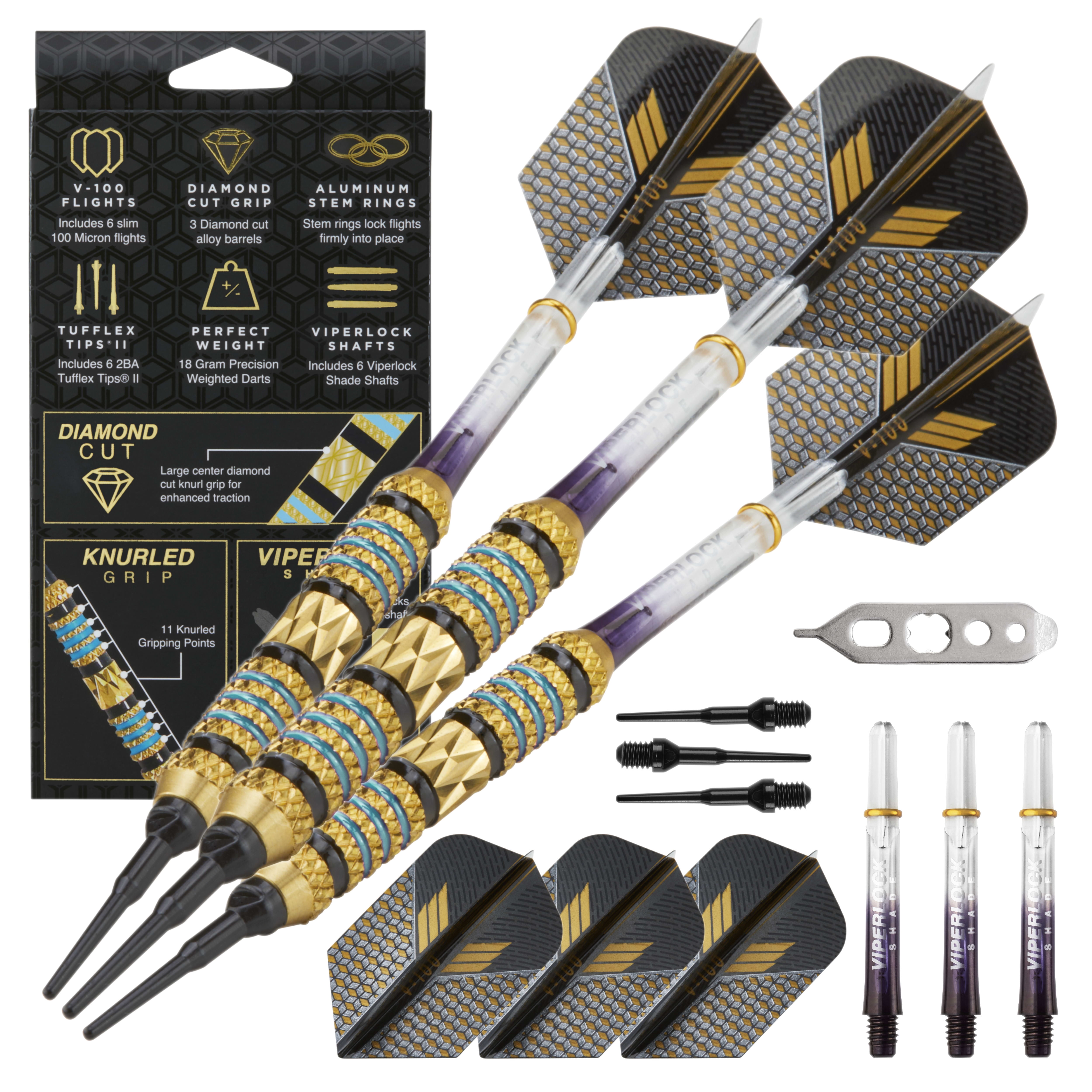 Viper Wizard Soft Tip Dart Set, 18 Grams, Blue and Black - Walmart.com