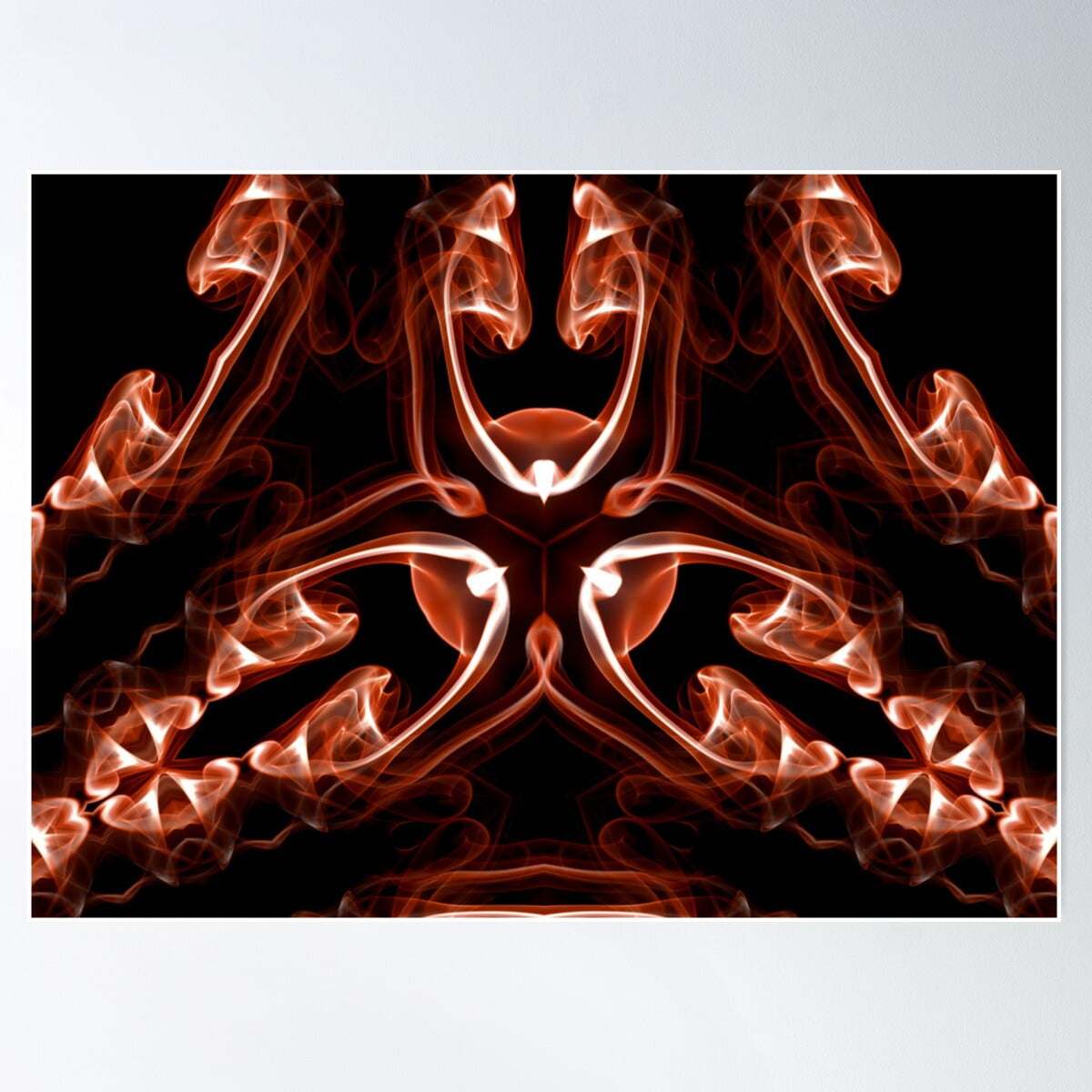 Vipers - Red Digital Smoke Art Poster Wall Art, Modern Wall Decor For ...