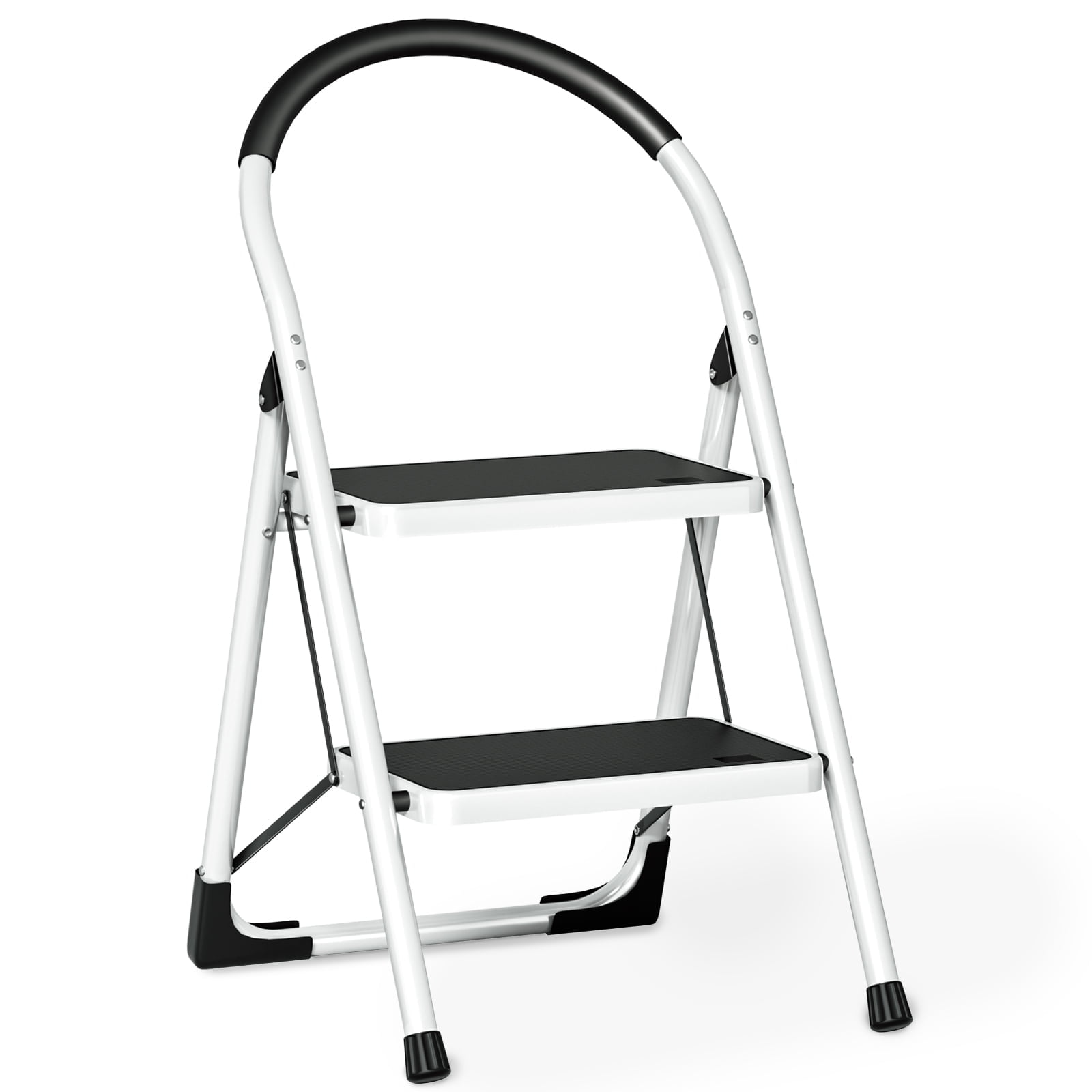 Vipsafe 2 Step Ladder, Folding Step Stool for Adults with Non-Slip Feet ...
