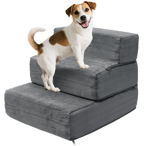 Pet Stairs for Small Dogs and Cats, 3-Tier Dog Steps for High Bed and ...