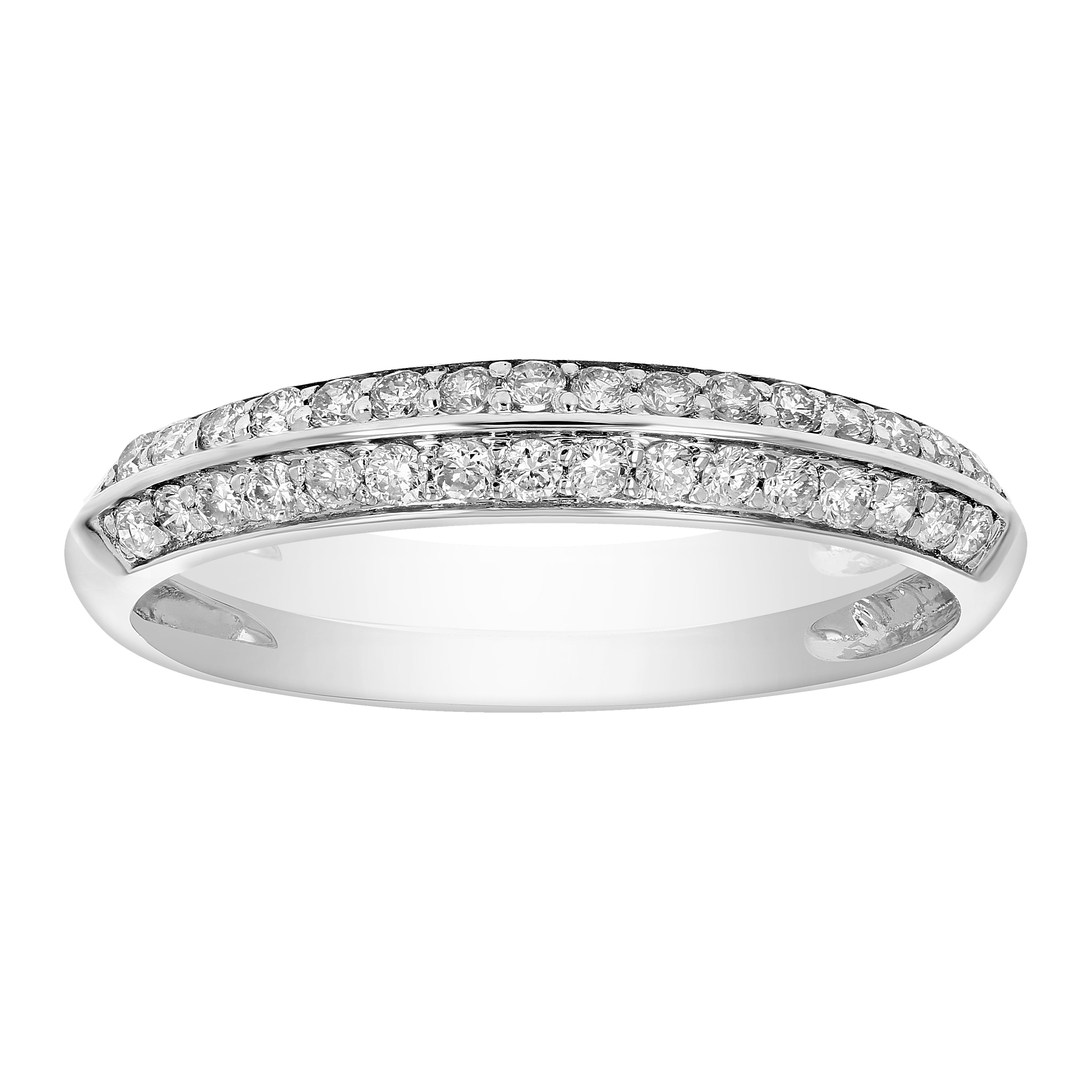 Vir Jewels 1/3 CTTW Diamond Wedding Band Two Row in 14K White Gold ...