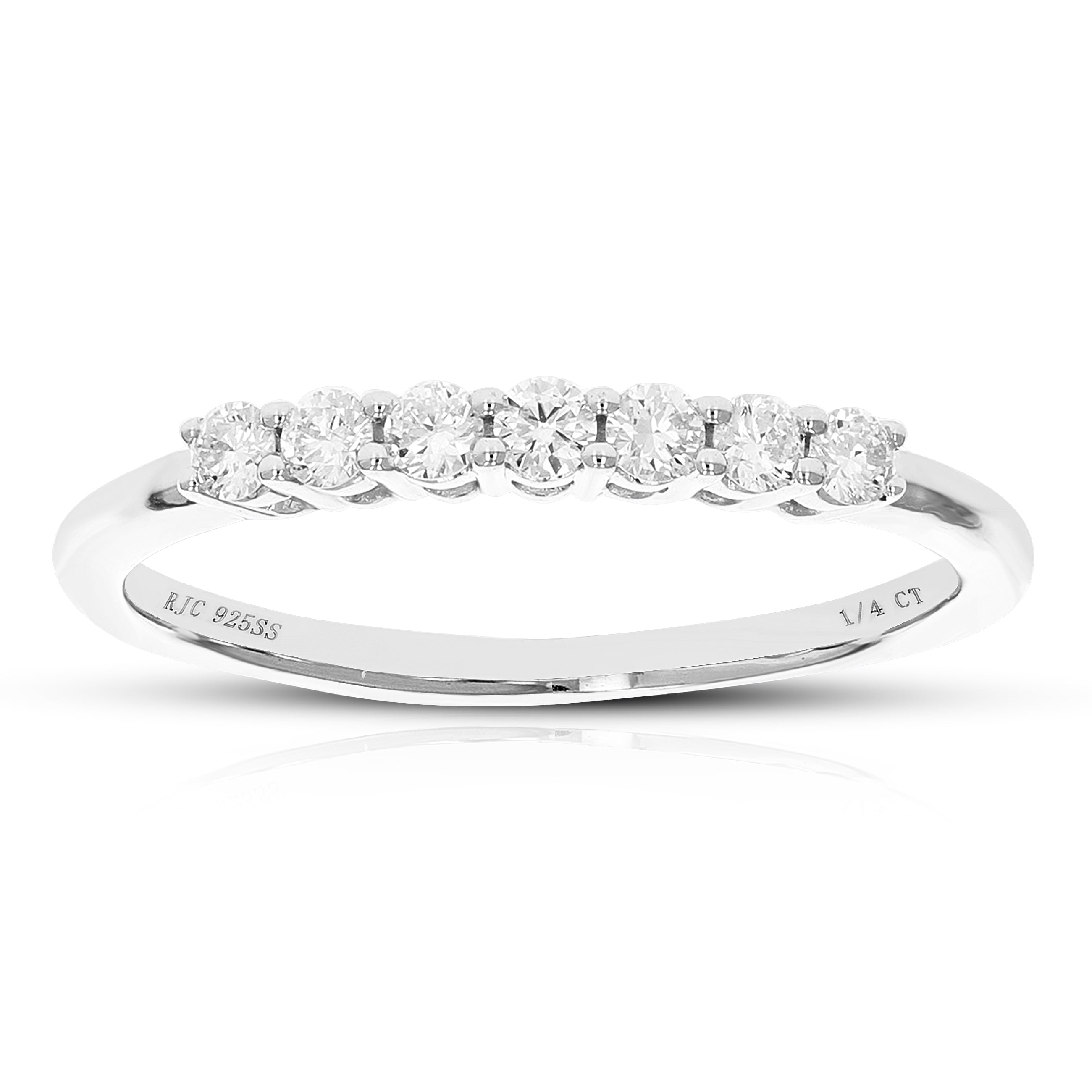 Vir Jewels 1/4 CTTW Lab Grown Diamond Wedding Band in925 Sterling ...