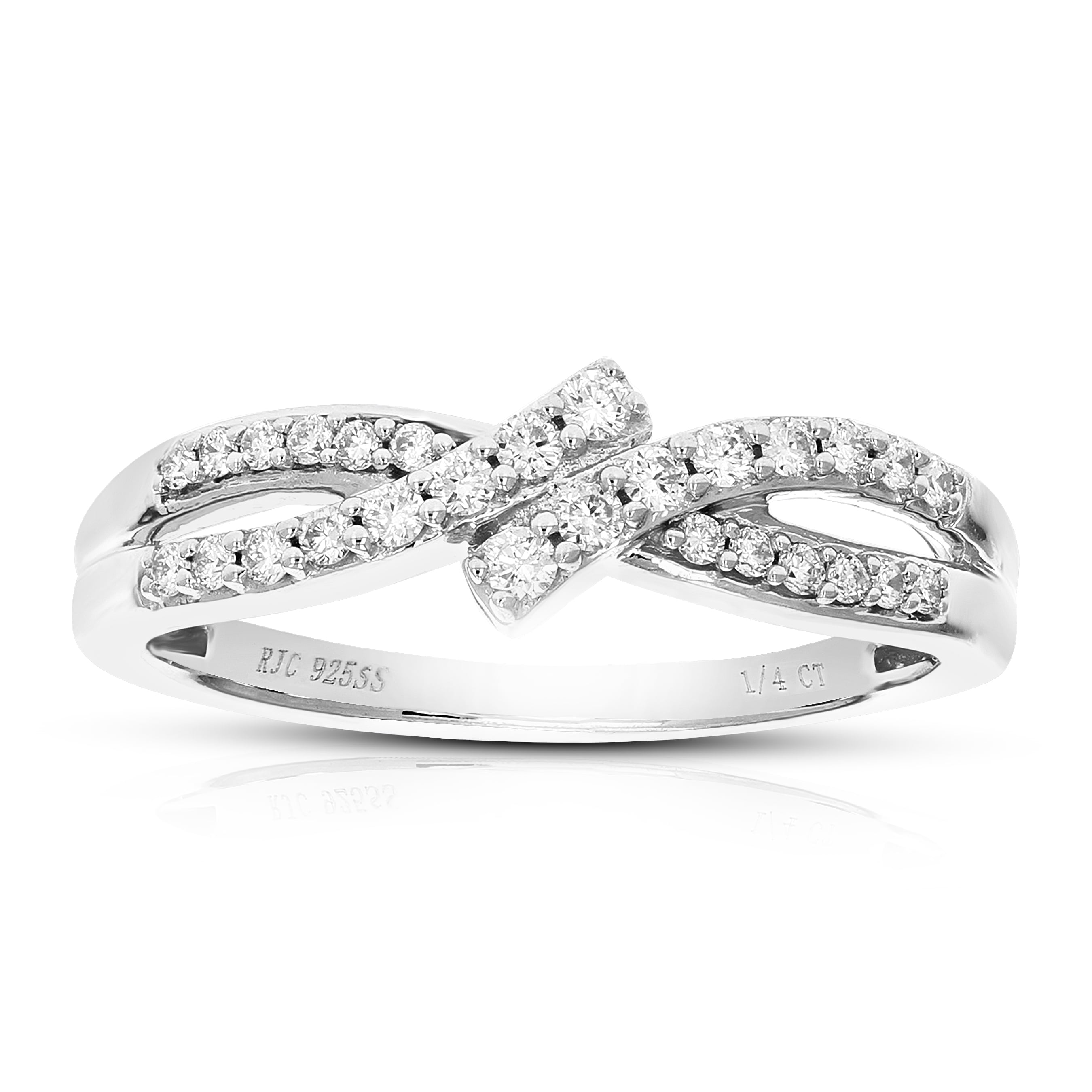 Vir Jewels 1/4 CTTW Lab Grown Diamond Engagement Ring in Sterling ...