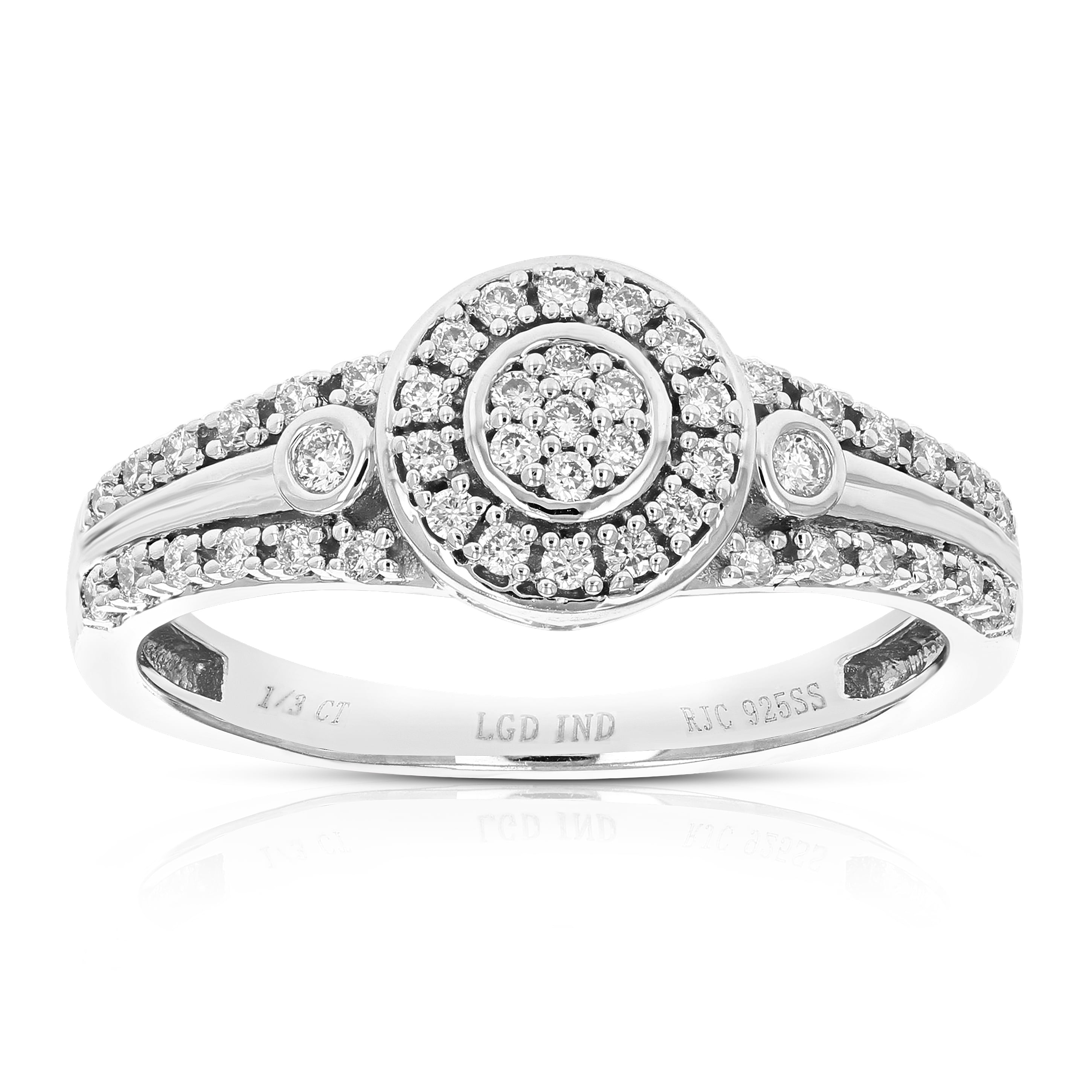 Vir Jewels 1/5 CTTW Lab Grown Diamond Engagement Ring in Sterling ...