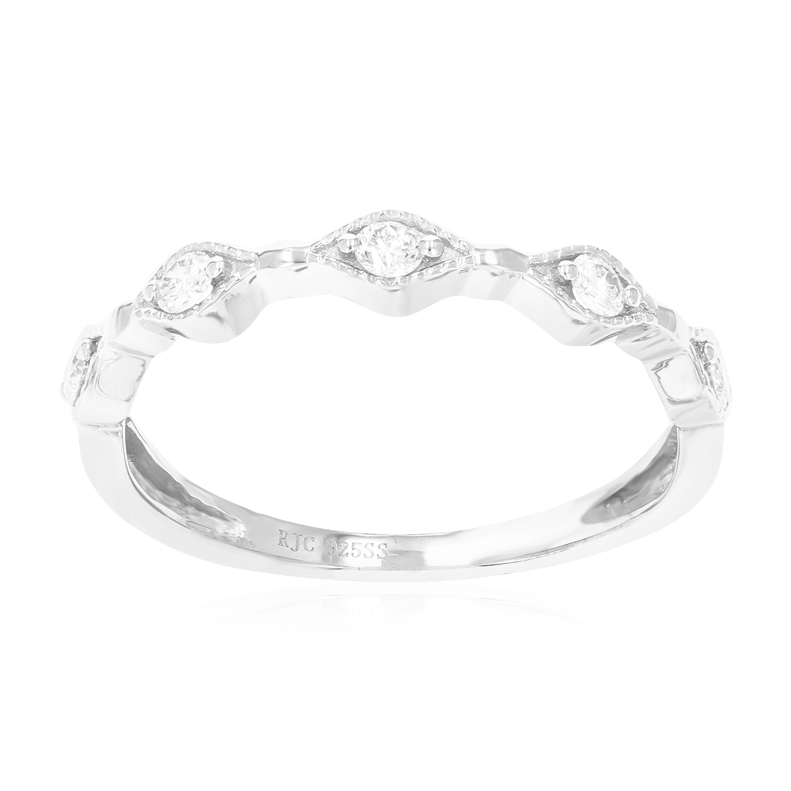 Vir Jewels 1/5 CTTW Lab Grown Diamond Wedding Band in925 Sterling ...