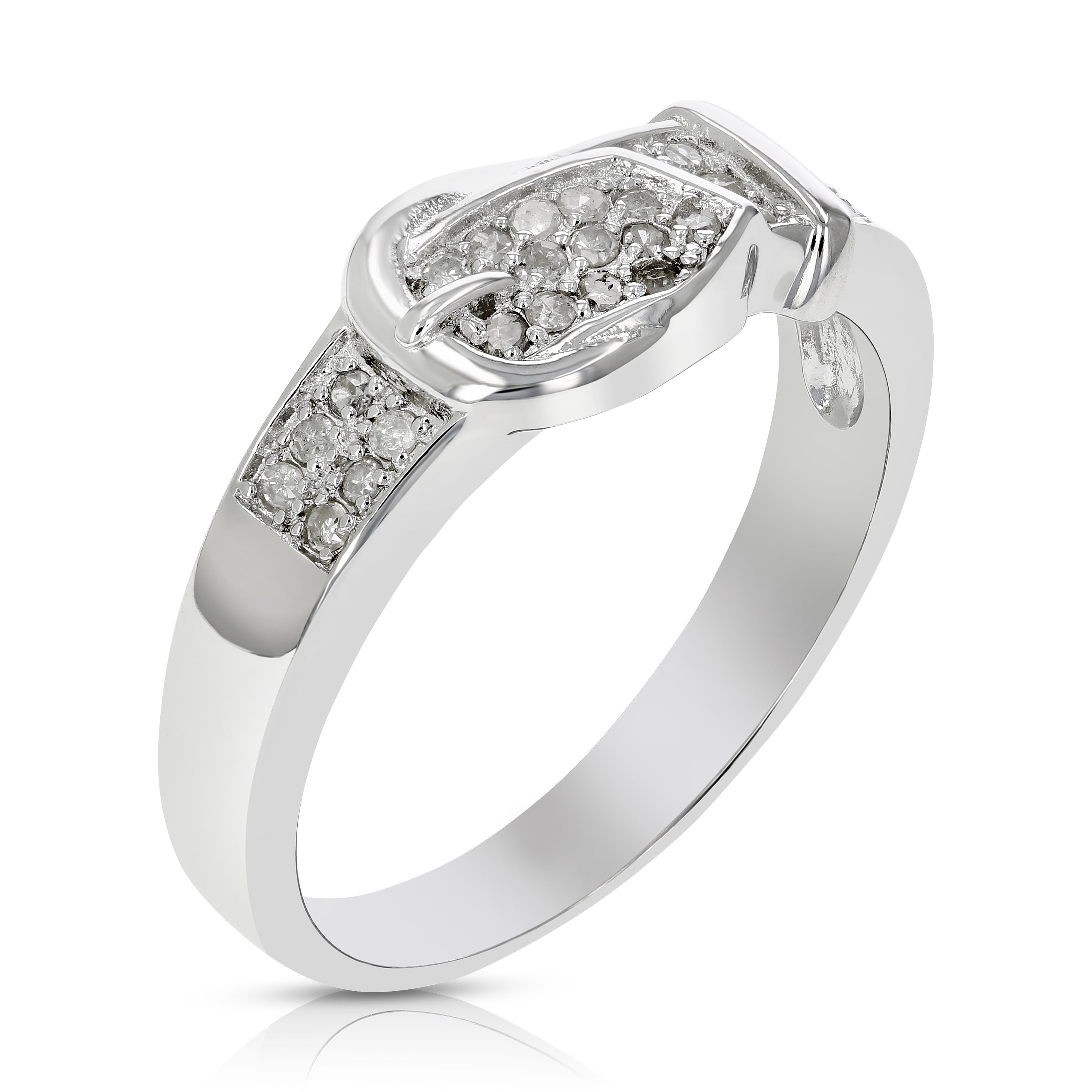 Vir Jewels 1/6 CTTW Diamond Ring for Women in .925 Sterling Silver ...