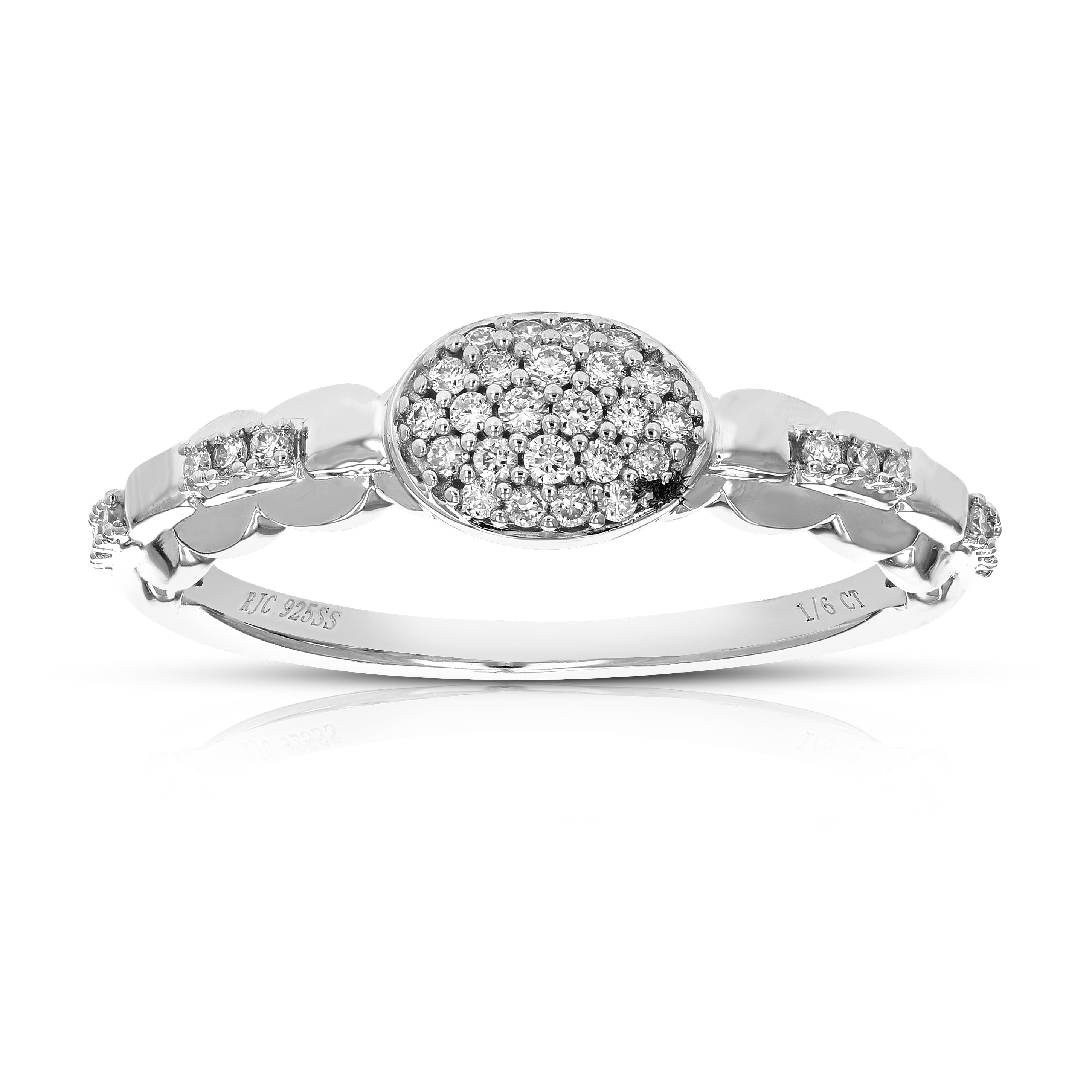 Vir Jewels 1/6 CTTW Lab Grown Diamond Engagement Ring in Sterling ...
