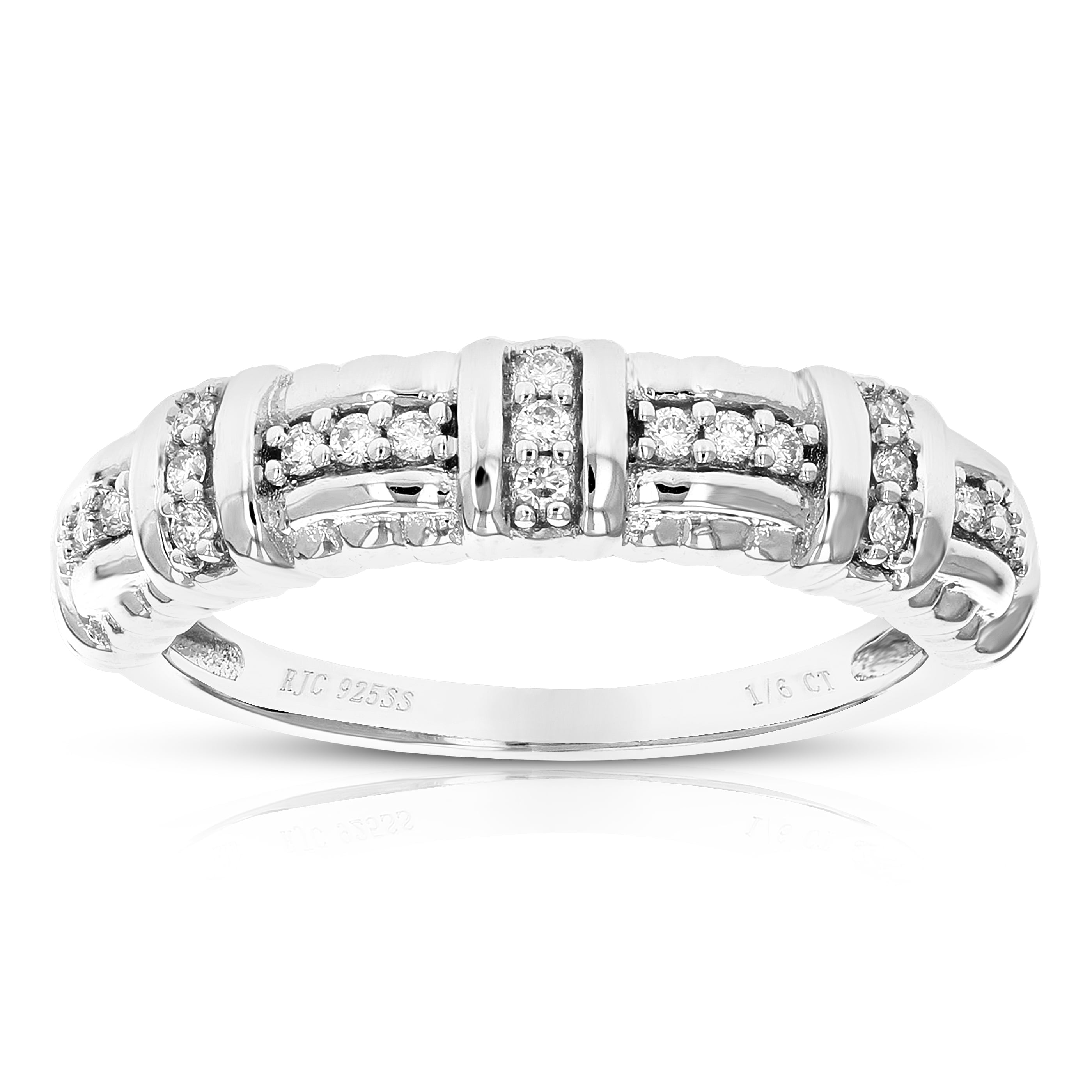 Vir Jewels 1/6 CTTW Lab Grown Diamond Engagement Ring in Sterling ...