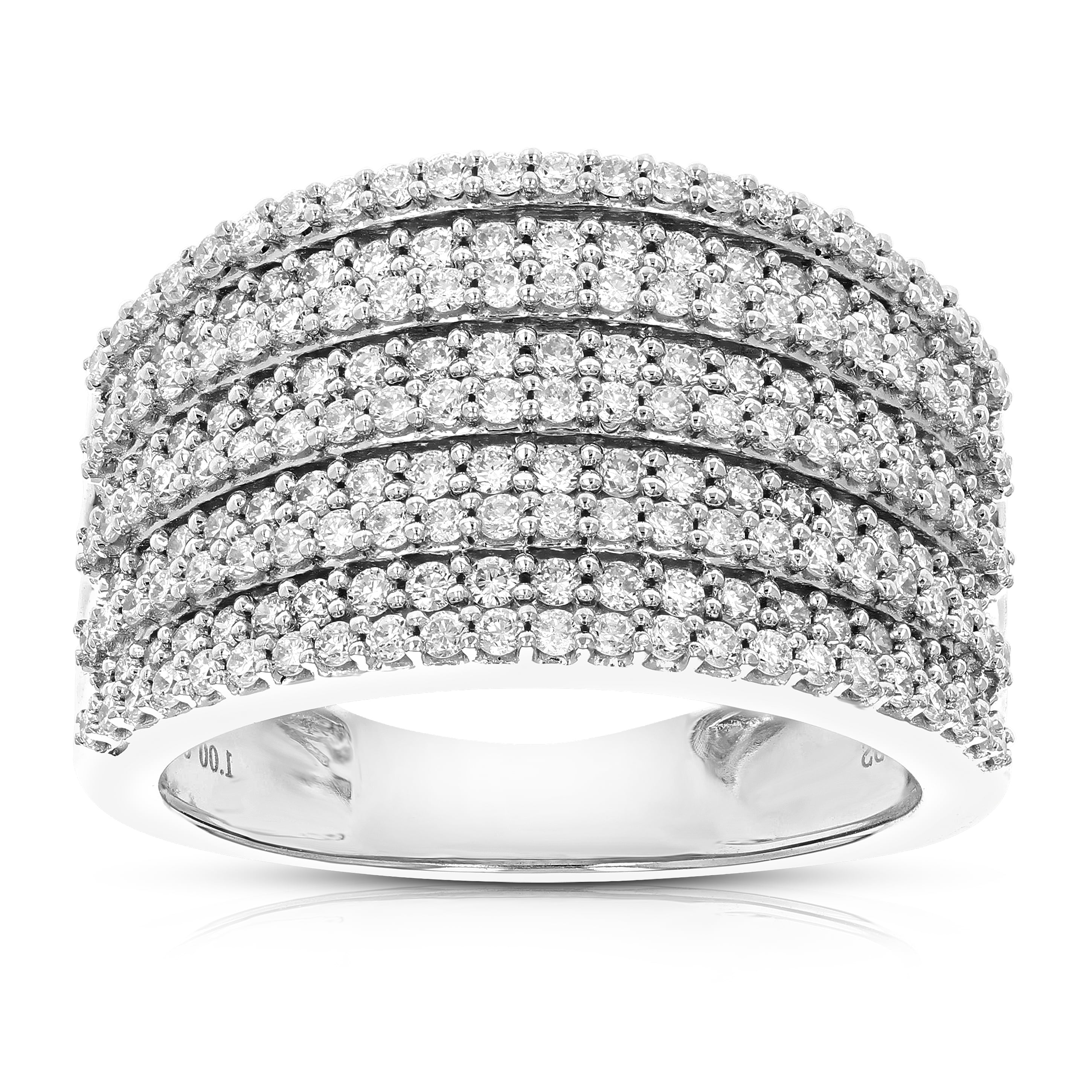Vir Jewels 1 CTTW Lab Grown Diamond Wedding Band in0.925 Sterling ...