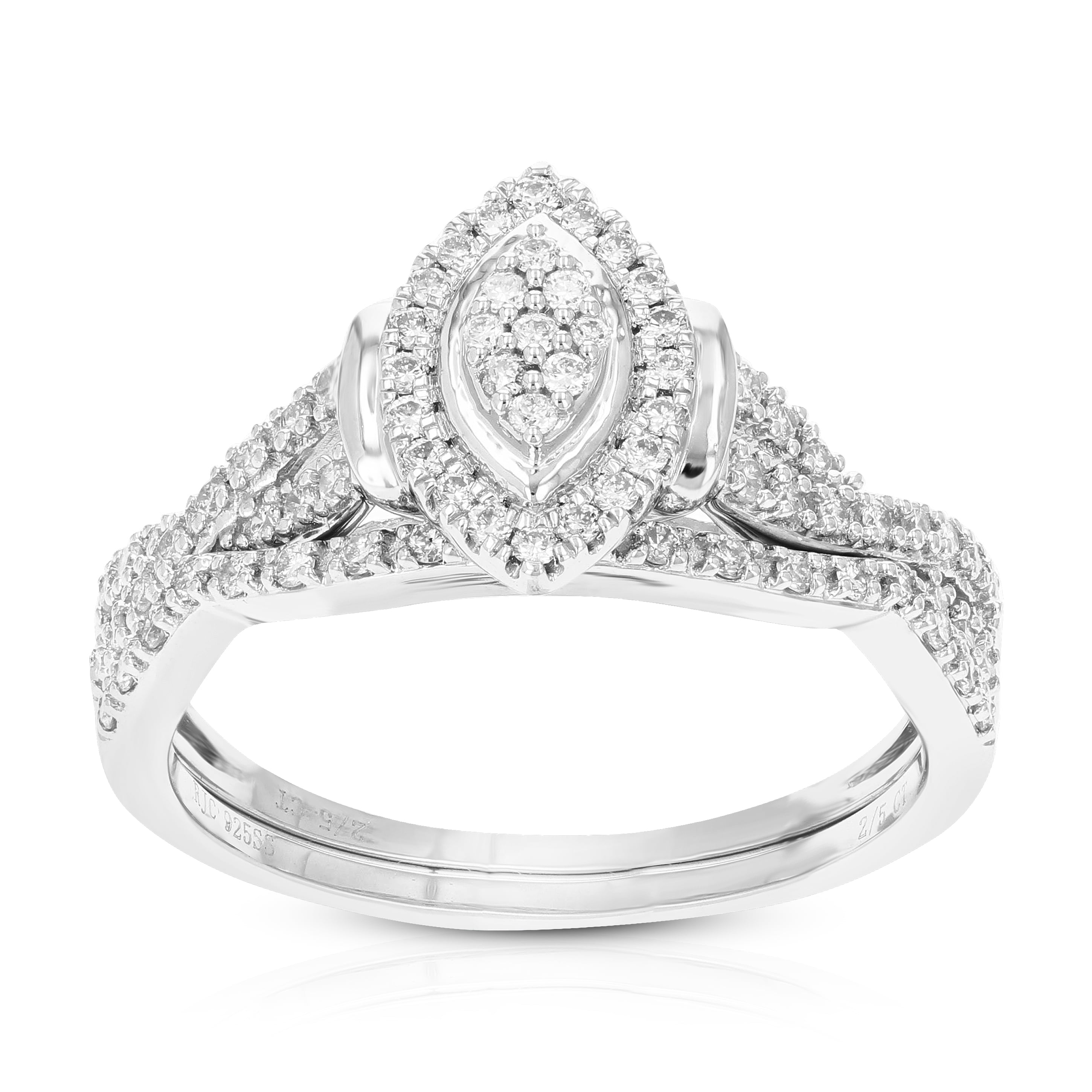 Vir Jewels 2/5 CTTW Lab Grown Diamond Ring in Sterling Silver Female ...