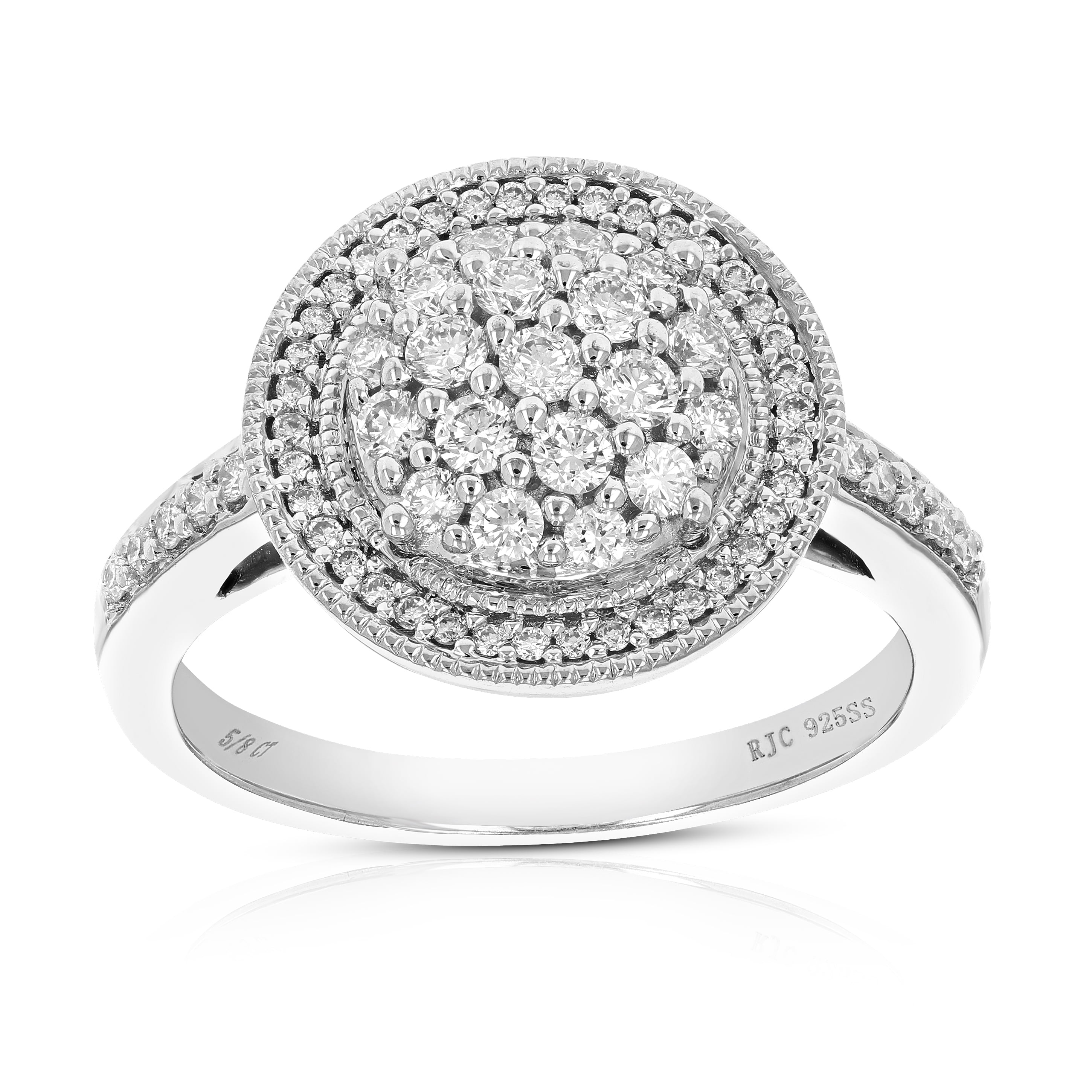 Vir Jewels 5/8 CTTW Lab Grown Diamond Engagement Ring in Sterling ...
