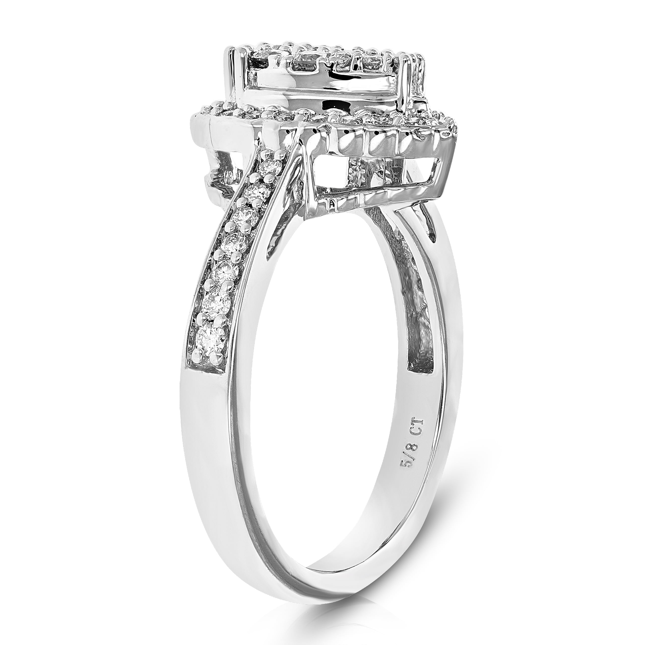 Vir Jewels 5/8 CTTW Lab Grown Diamond Engagement Ring in Sterling ...