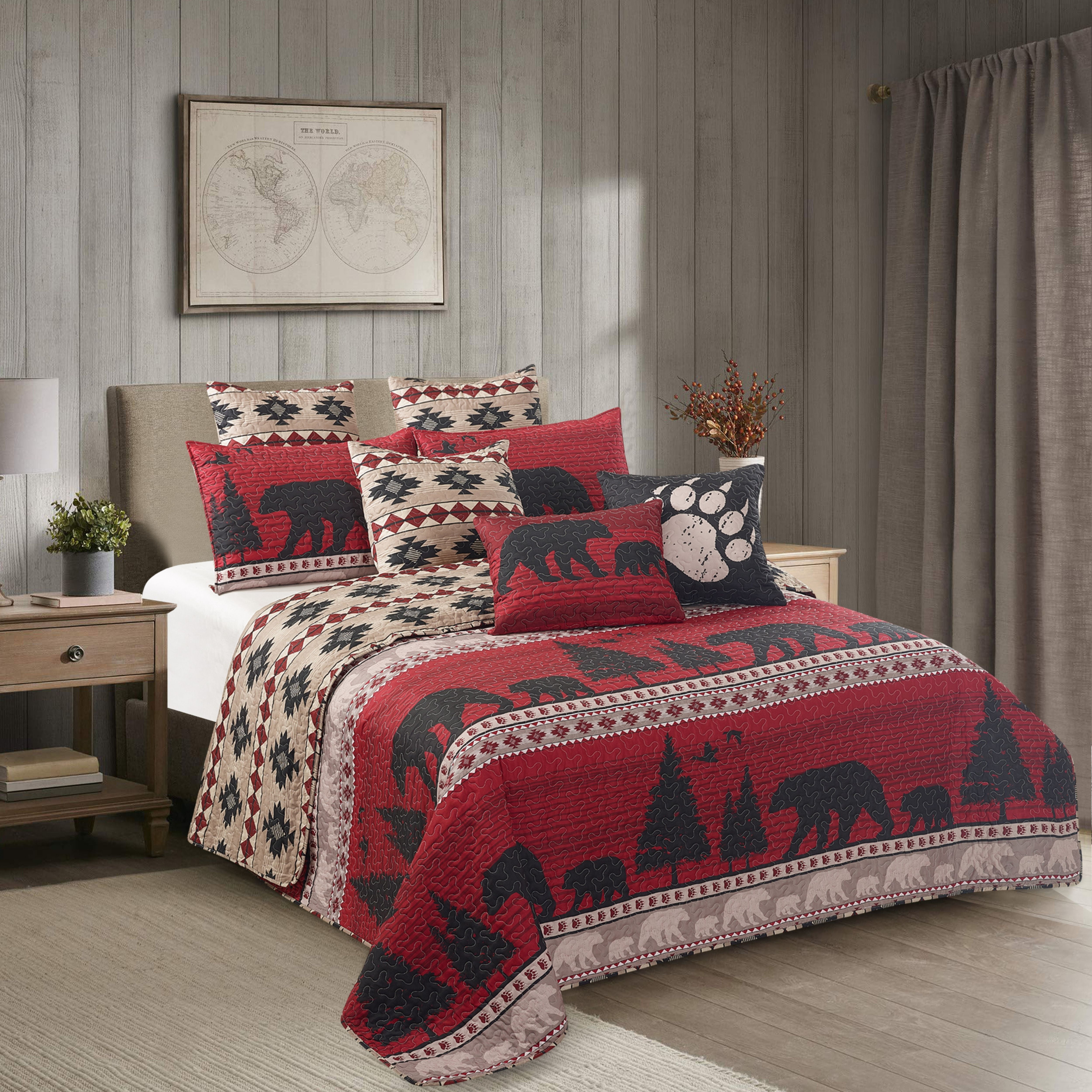 Virah Bella - Creekside Bear - Lightweight Reversible 3-Piece Lodge ...