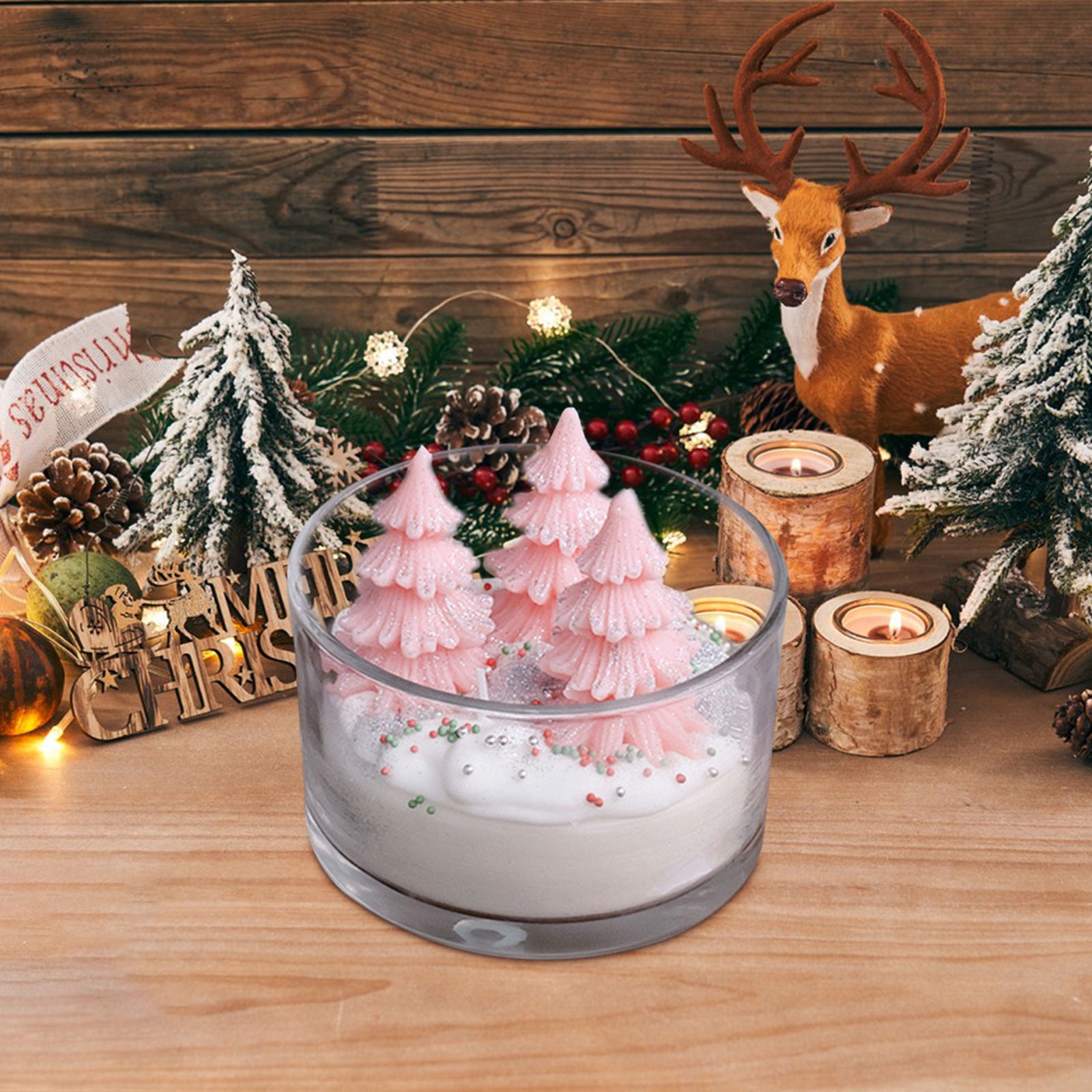 Viral Candle, Christmas Tree Candles, Handmade Delicate Tree Candles ...