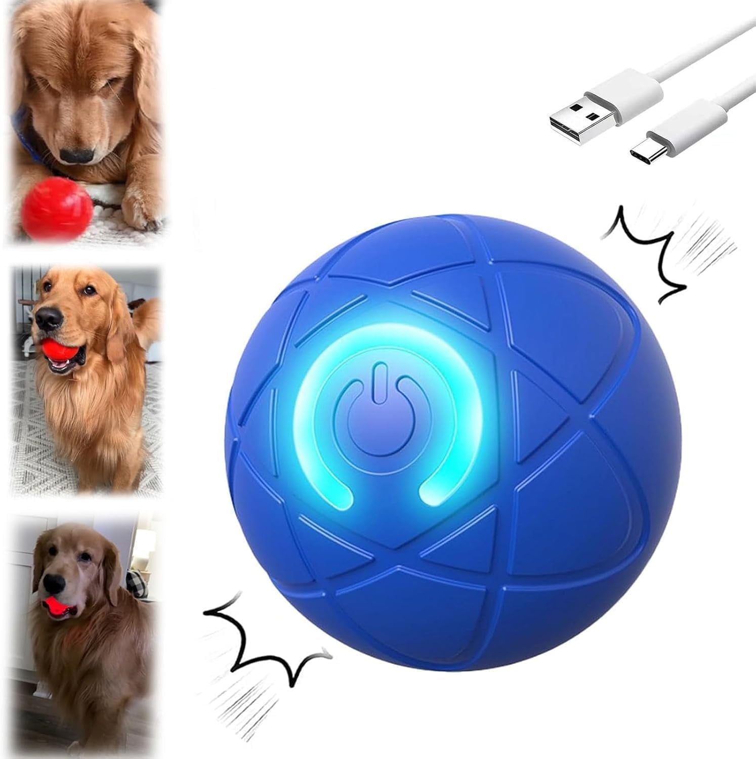 Viral Shaky Ball for Dogs, Shaky Ball Toy for Dogs, Automatic Moving ...