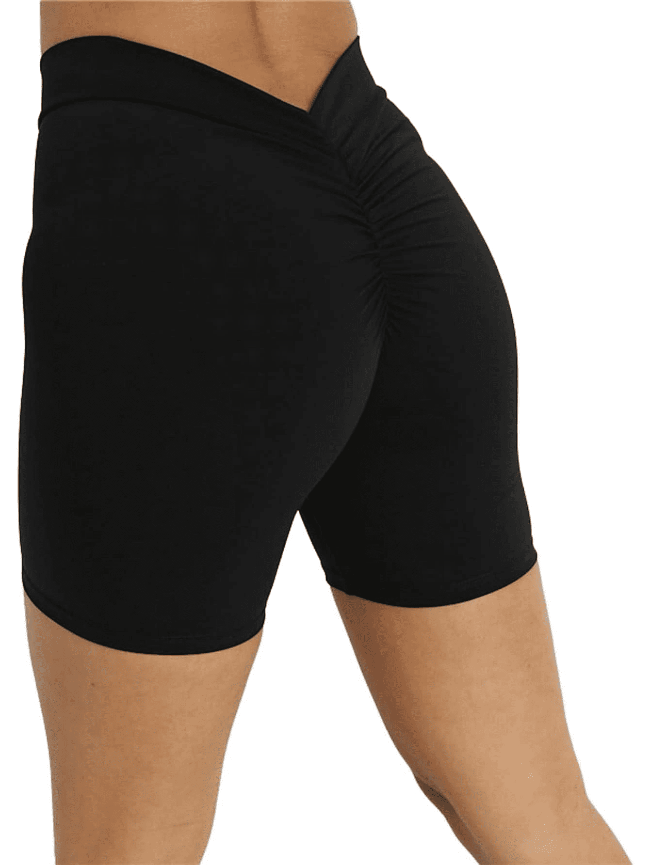 Viral V Back Workout Shorts for Women Seamless V-Cut Scrunch Butt ...