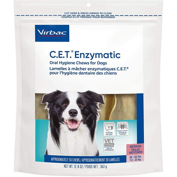 Virbac CET Enzymatic Oral Hygiene Chews for Dogs - Walmart.com