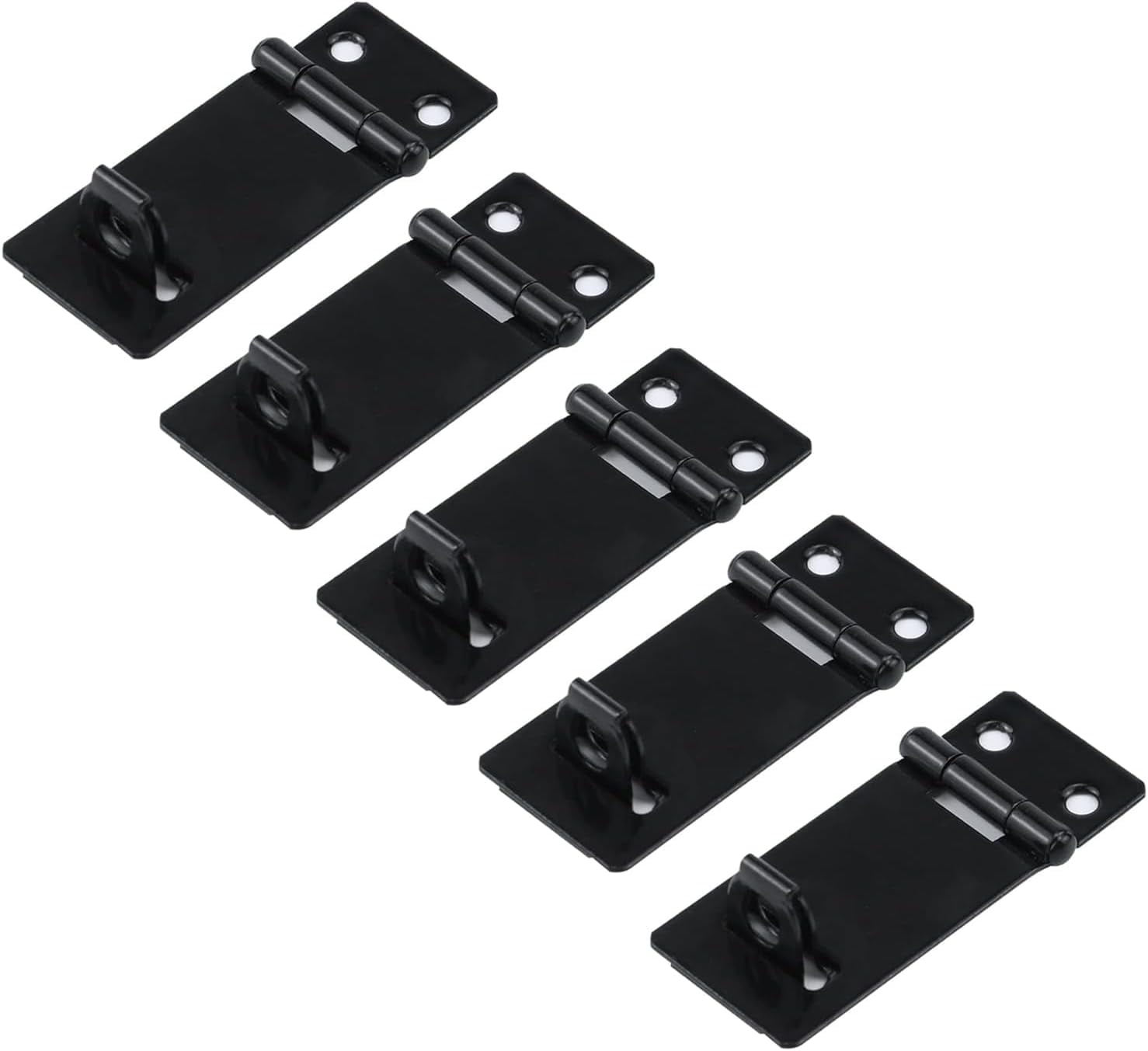 Vireellx 2-Inch Door Locks Hasps Iron Padlock Latch Lock Hardware Black ...