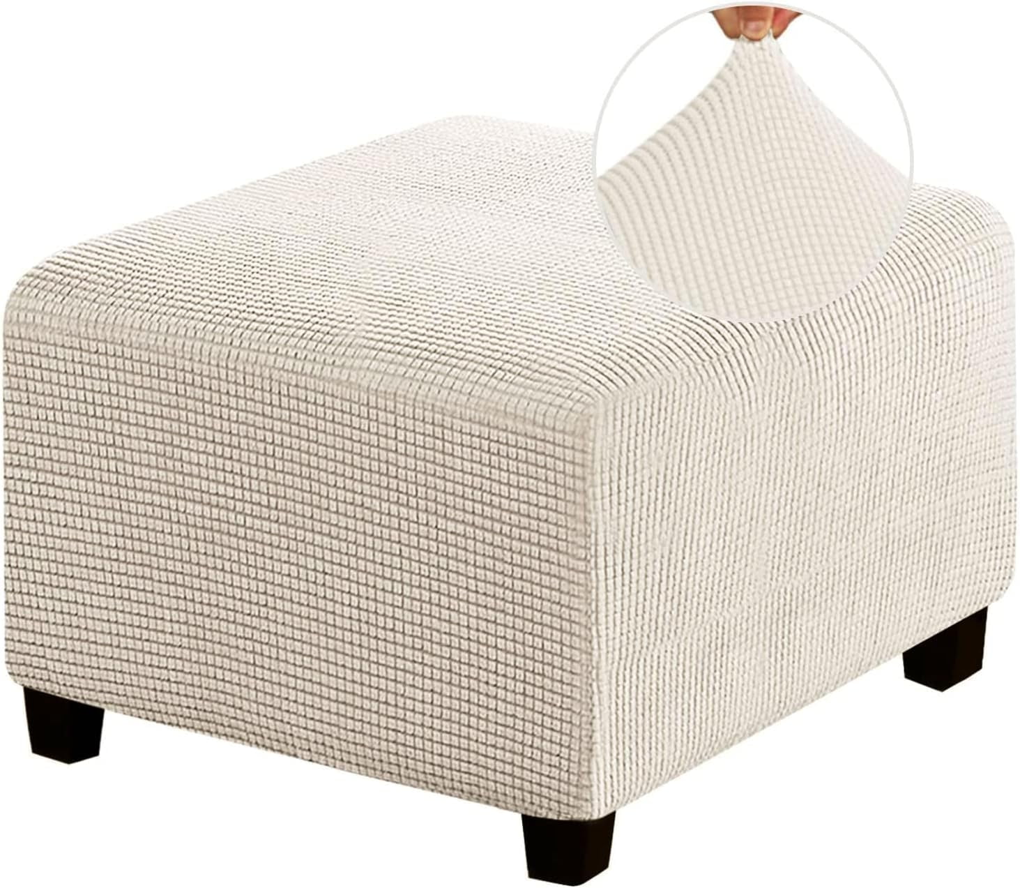 Vireellx Stretch Ottoman Cover Ottoman Slipcovers for Living Room Foot ...