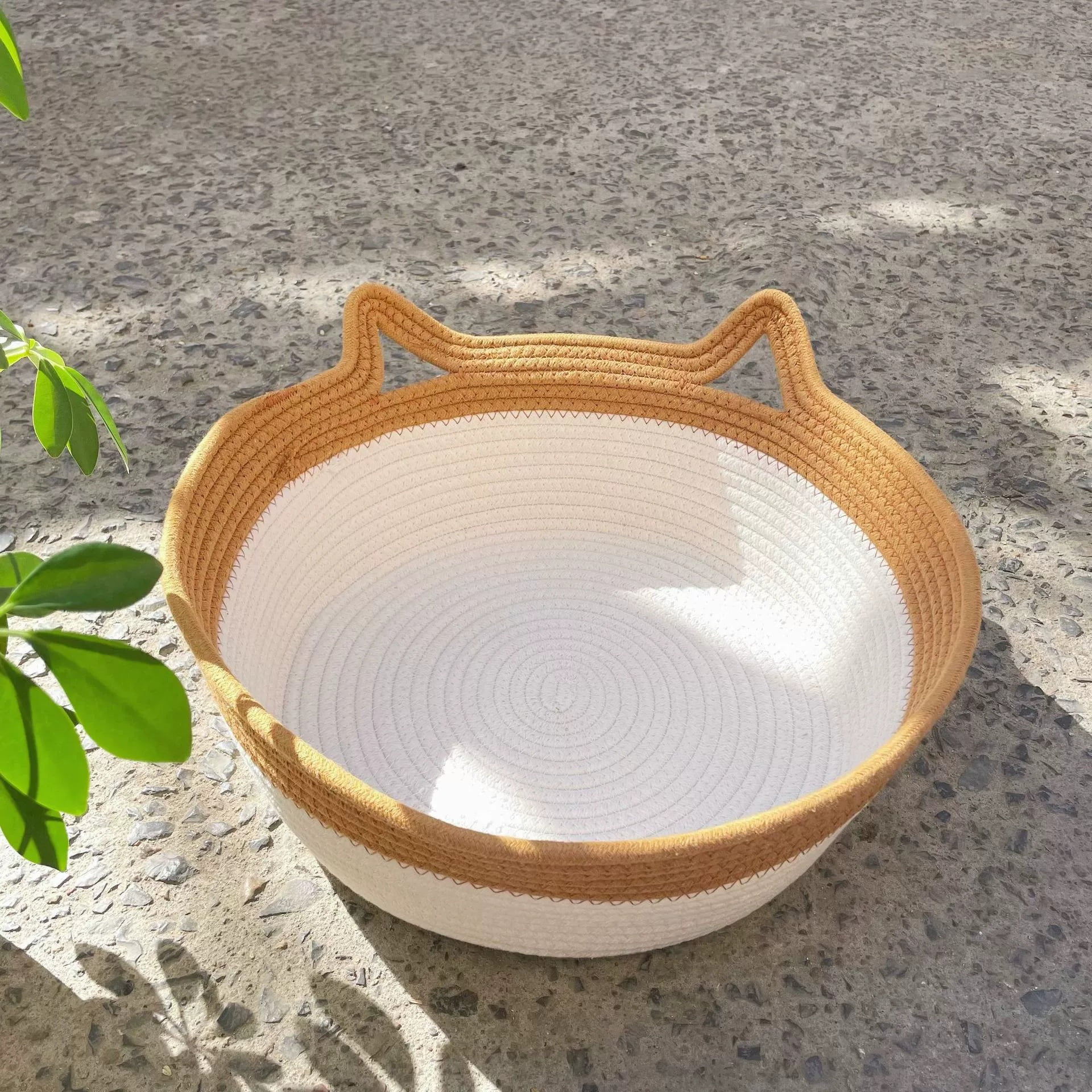 Virelapets Woven Rope Cat Basket, Virela Pets Hand Woven Rattan Cats ...