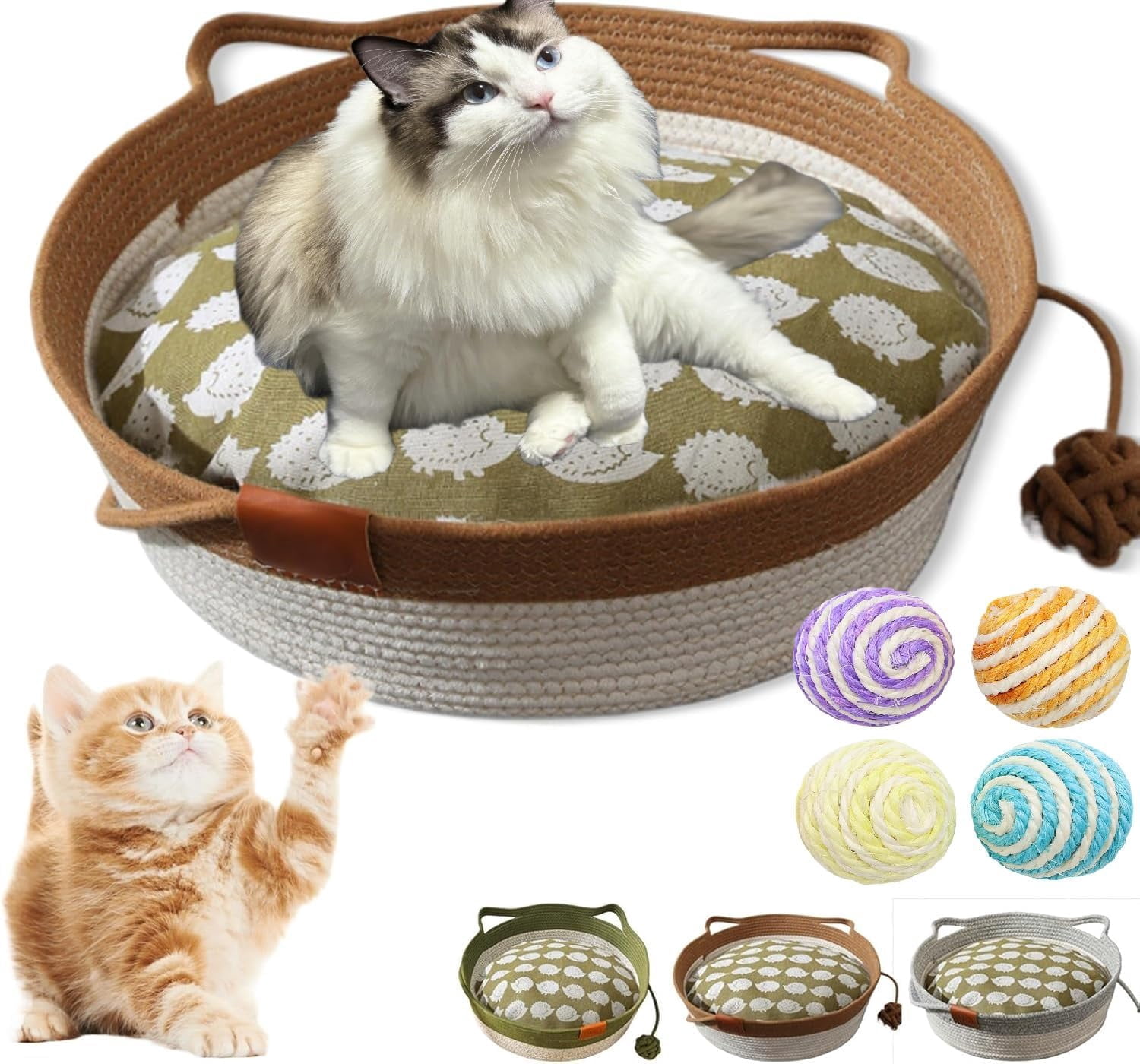 Virelapets Woven Rope Cat Basket, Virelapets Woven Rope Cat Basket ...