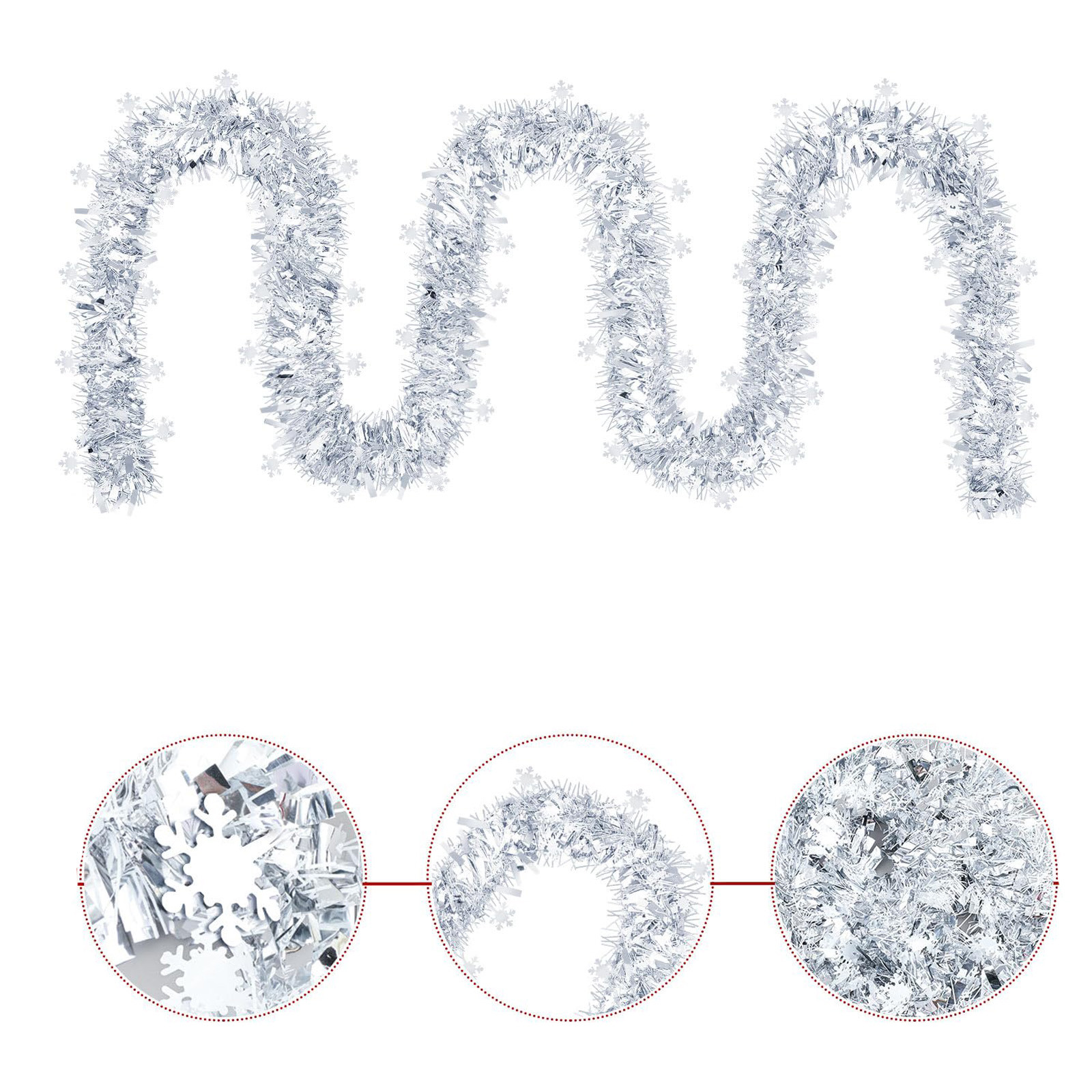 Virelaxpo 1.8m Christmas Hairy Decoration Strips for Tree,Door,and Wall ...