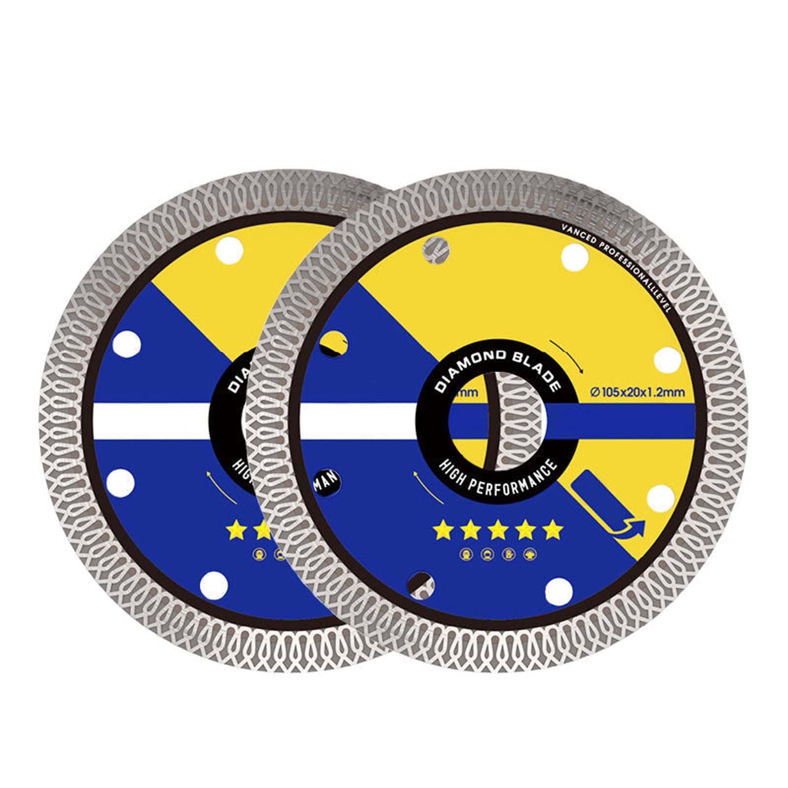 Virelaxpo 2-Pack 105mm Diameter 20mm Bore Diamond Tile Cutting Discs ...