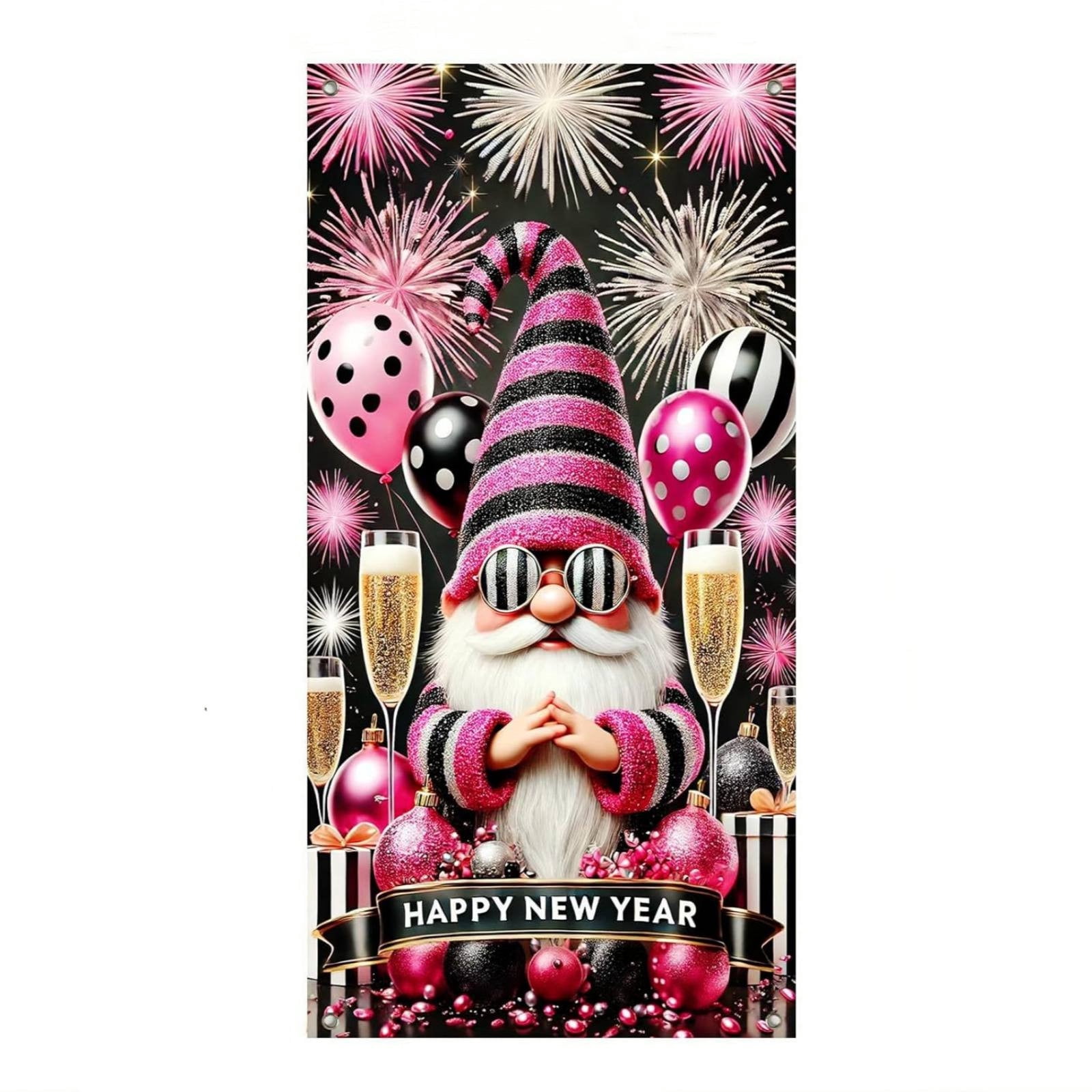 Virelaxpo 2026 New Year Happy Door Banner for Holiday Decoration ...