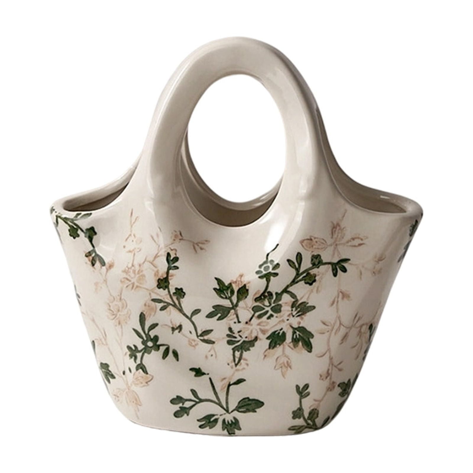 Virelaxpo American Country Style Cracked Glaze Ceramic Milk Pot Vase ...