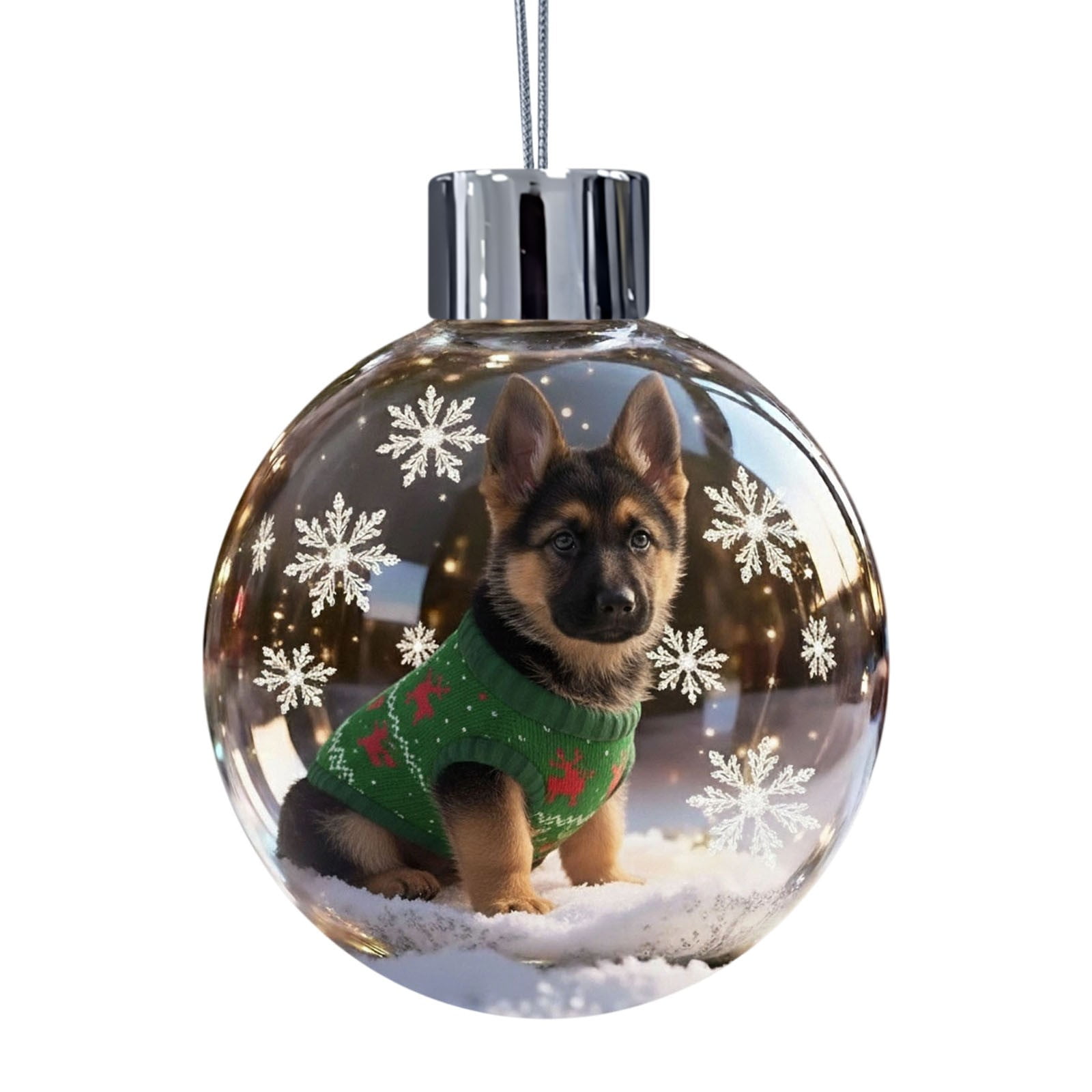 Virelaxpo Christmas Dog Snow Globe Ornament with Cute Pet Figures, High ...