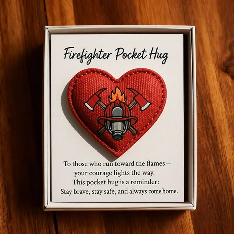 Virelaxpo Firefighter Themed Pocket Hug Gift for Courage and Support ...