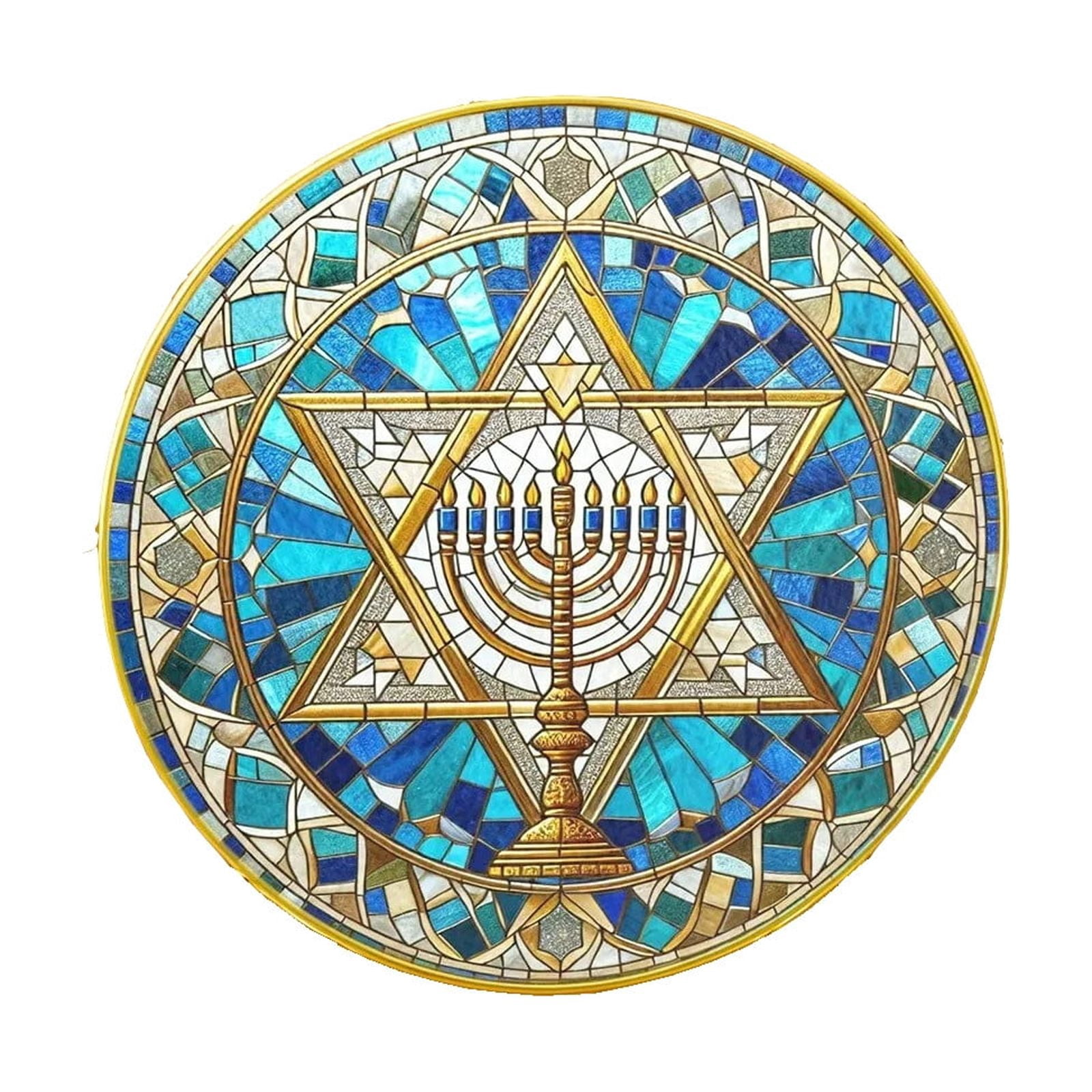 Virelaxpo Hanukkah Window Suncatchers Decorative Pendant - Traditional ...