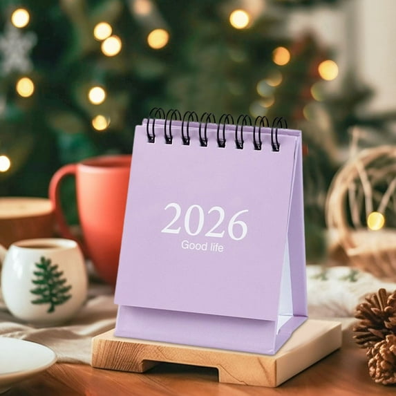 Virelaxpo Mini Desk Calendar 2026 English Version Minimalist Design ...