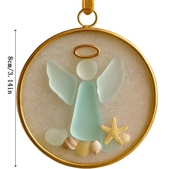 Delicate Sea Glass Pendant Decoration, Handcrafted Hanging Ornament ...