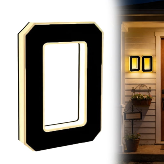 Virenlux 9 Inch Solar Lighted House Numbers Letters for Outside Solar ...