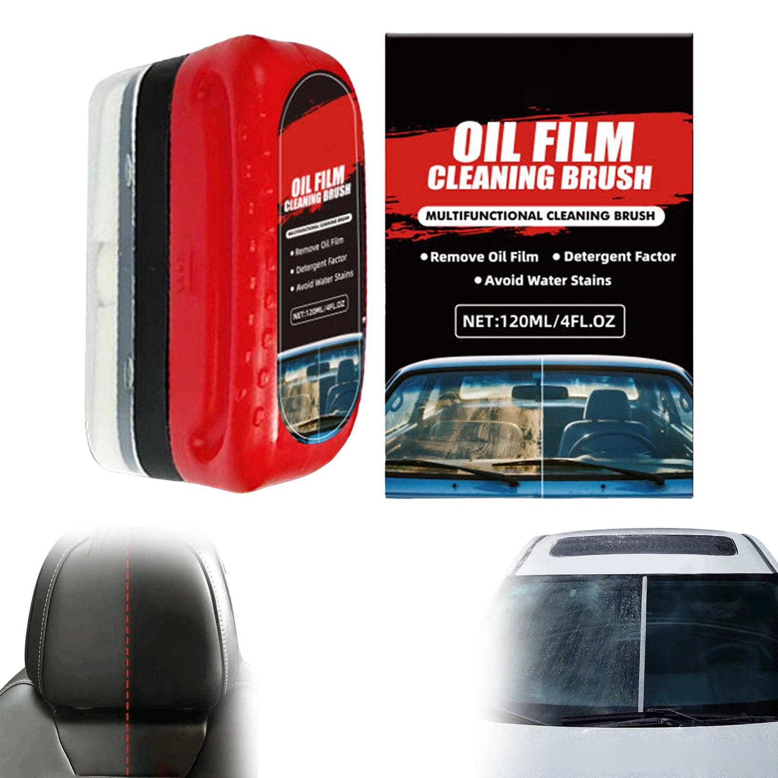 Virenlux Automotive Oil Film Cleaning Brush for Car Windows Windshield ...