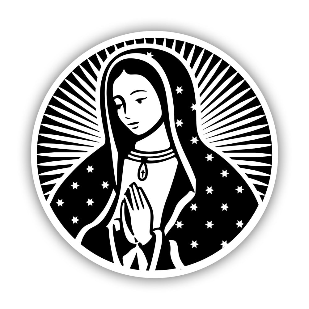 Virgen de Guadalupe Sticker Decal - Self Adhesive Vinyl - Weatherproof ...