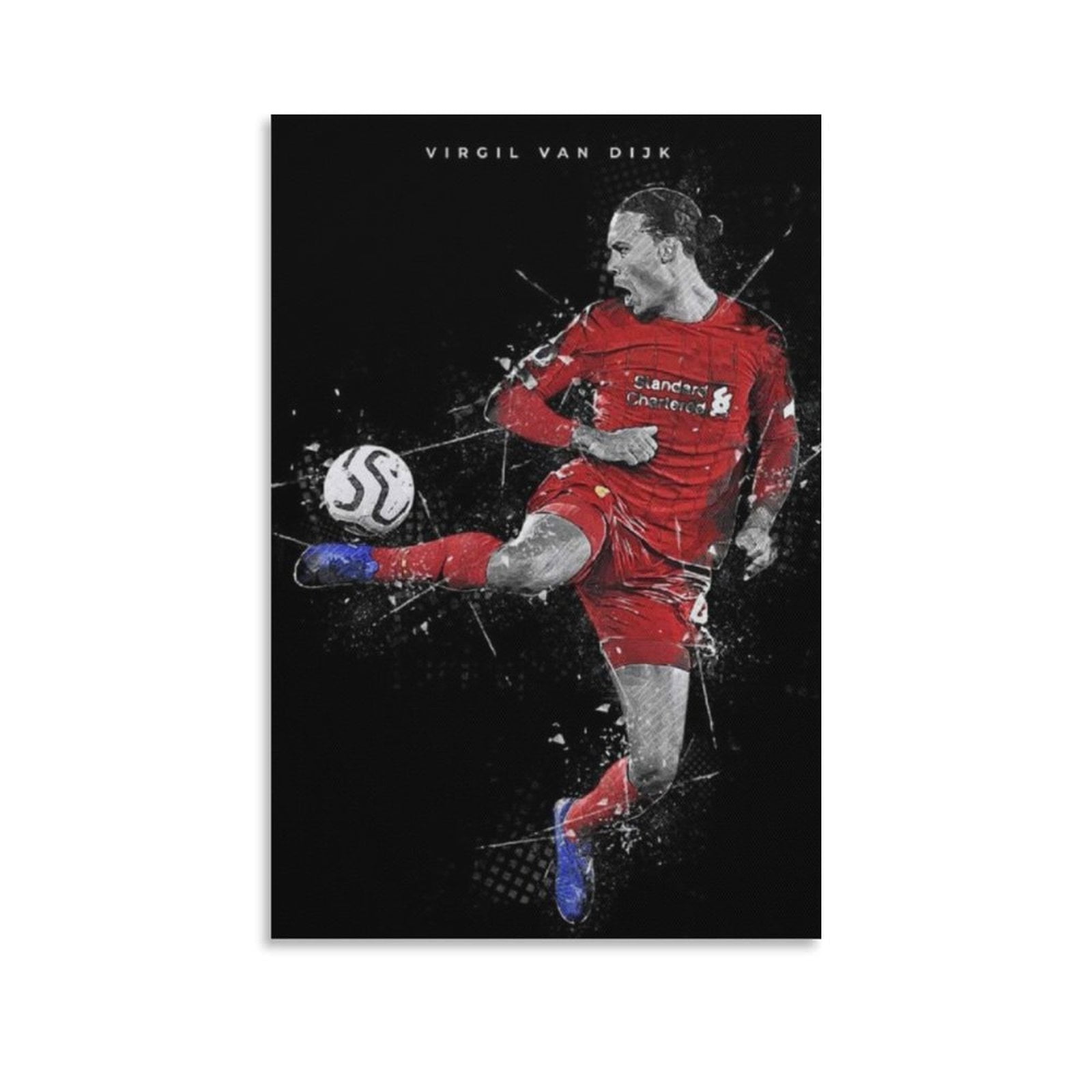Virgil Van Dijk Canvas Poster Painting On Canvas Wall Art Poster Scroll ...