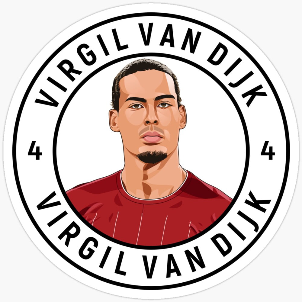 Virgil Van Dijk Sticker Phone Decal Water Bottle Stickers Car Decals ...
