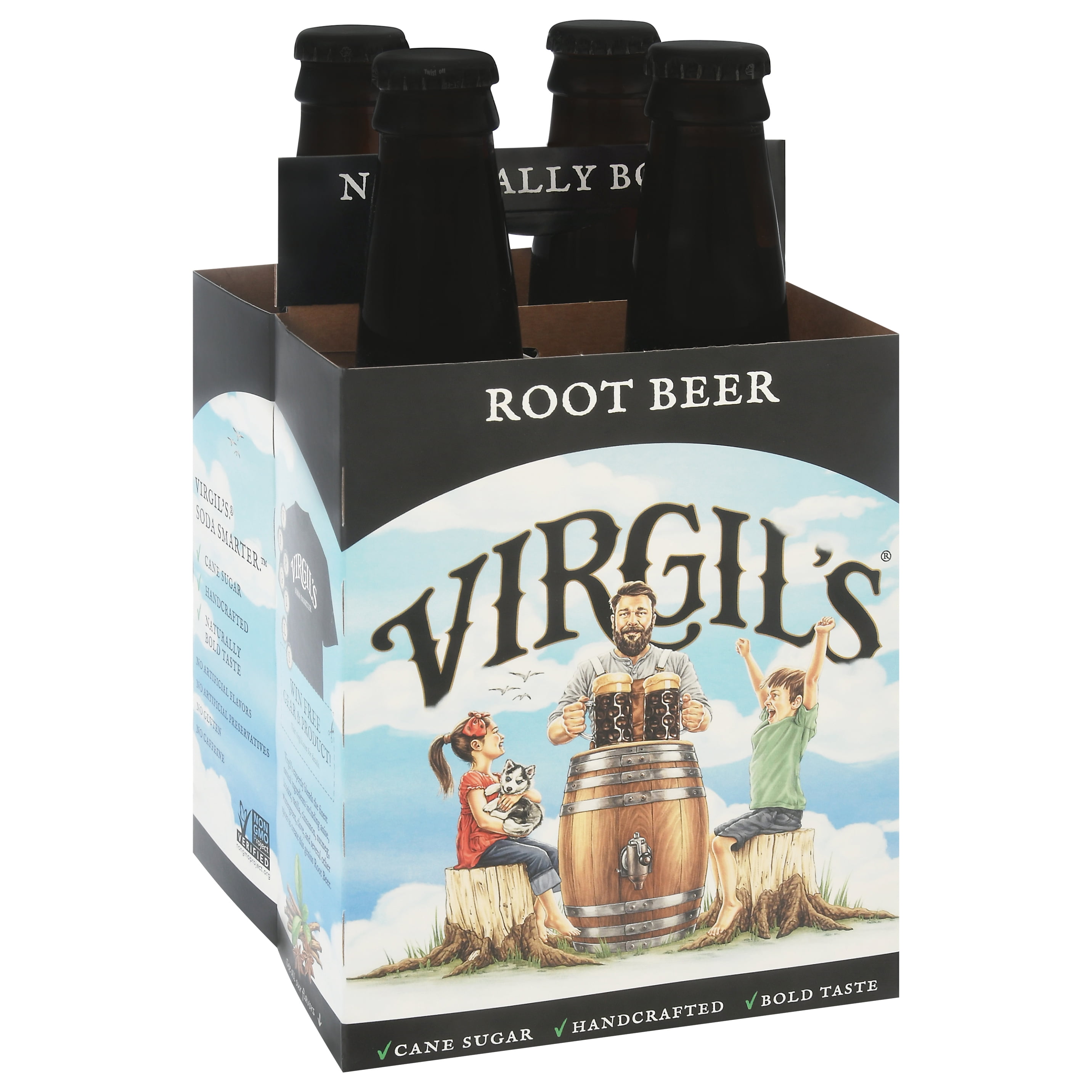 Virgil's Root Beer Soda 4 Pack 48 fl oz (Pack Of 6) - Walmart.com