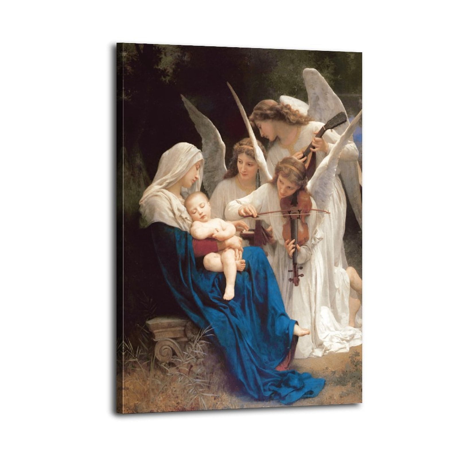 Virgin And Angel Poster - Virgin Mary Angels Choir Wall Art Poster ...